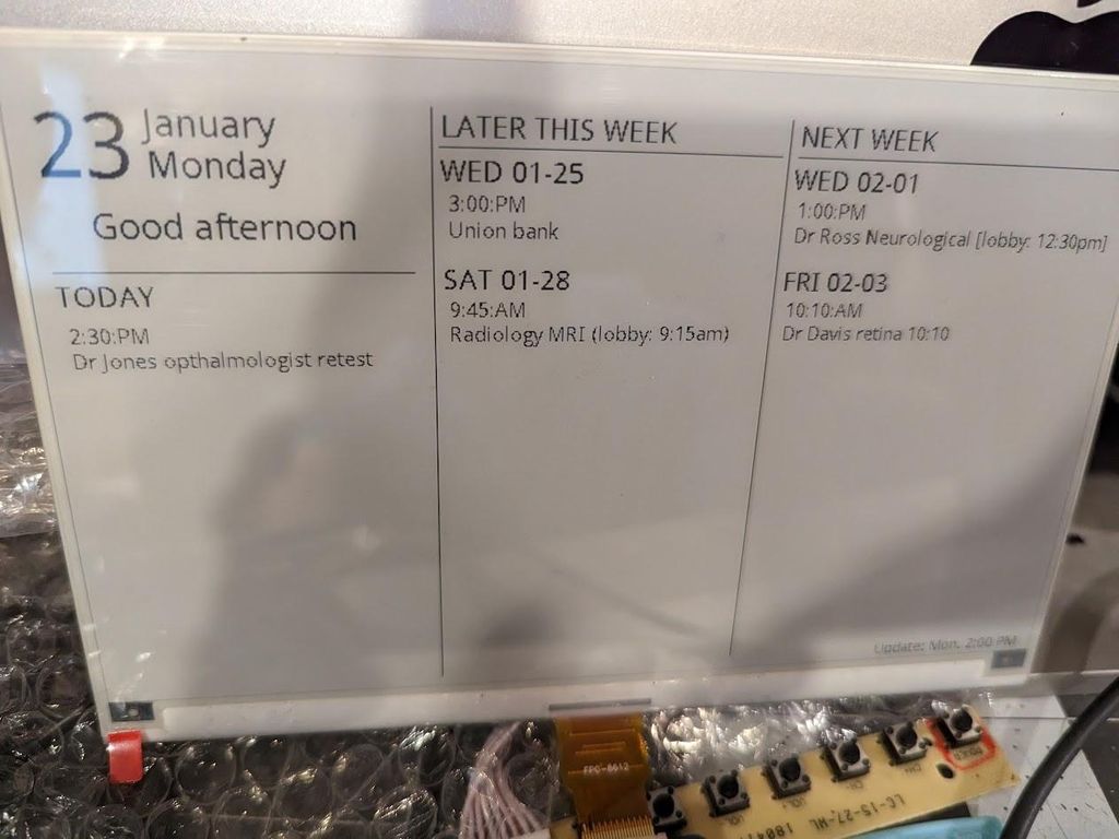 E-paper Calendar: Raspberry Pi With E-ink Screen and Google Calendar ...