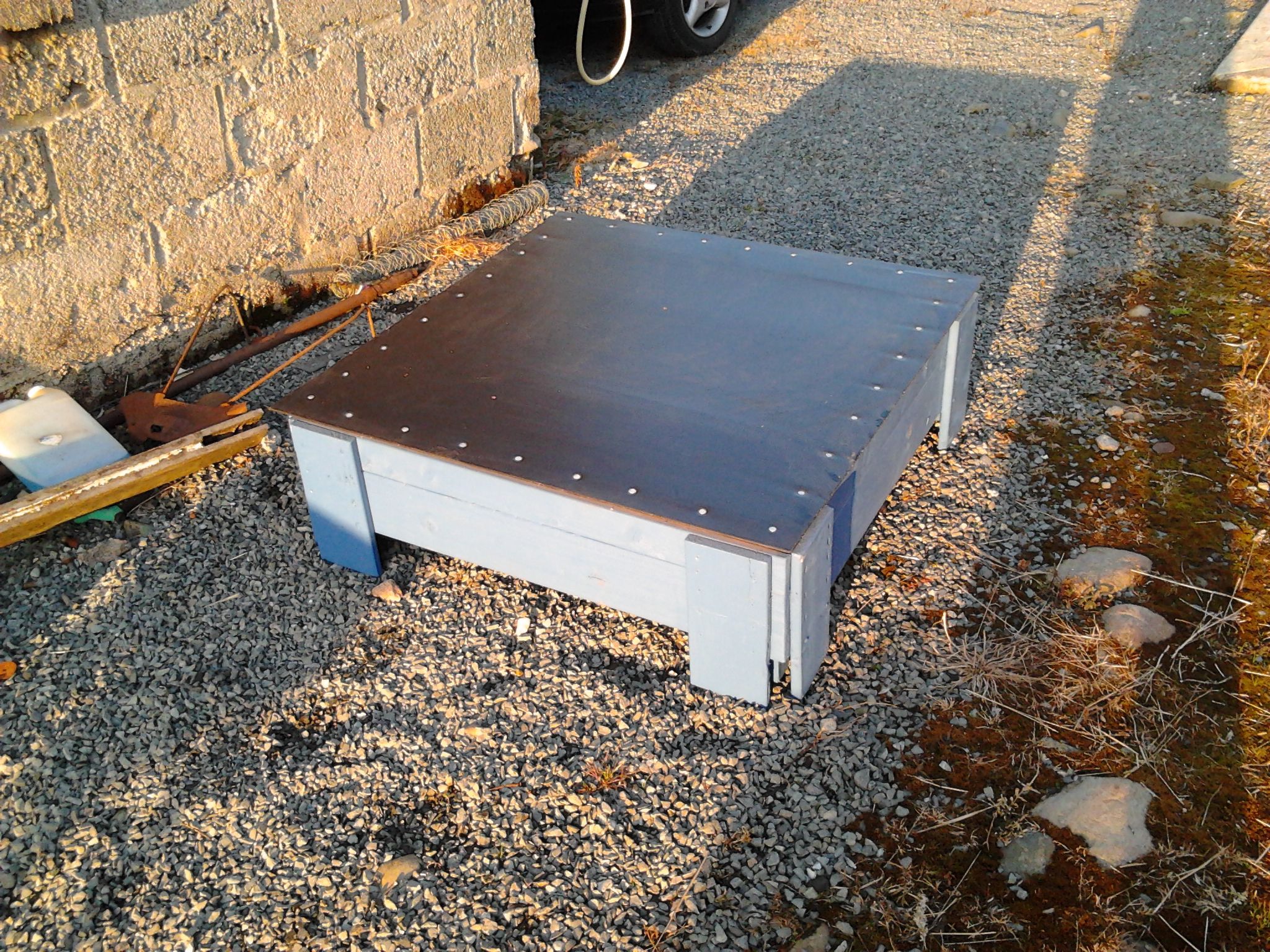 Raised Sand Box With Lid Made From Treated Fence Boards. (with Pictures ...