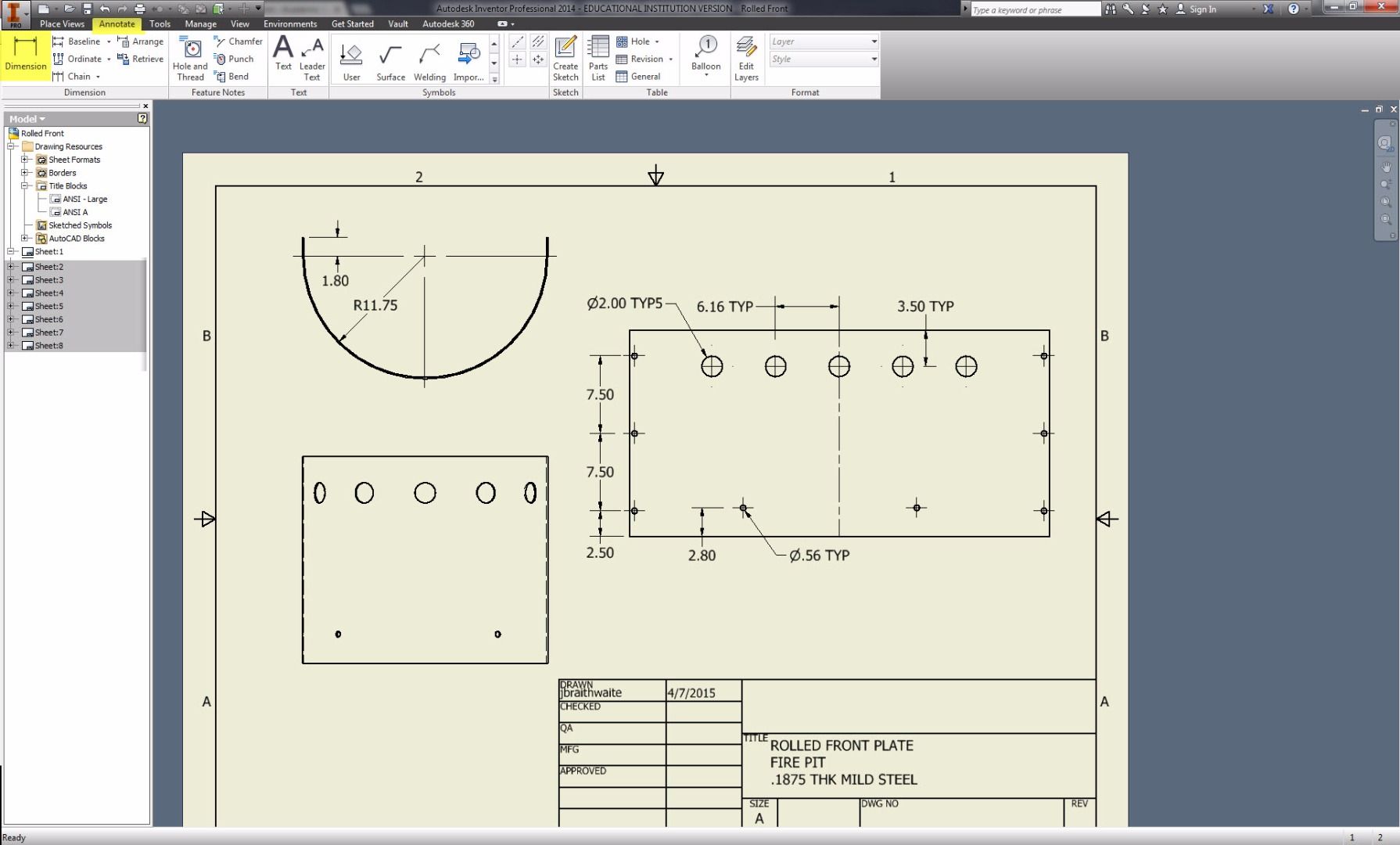 Final Project Step 6 Drawing Annotations and Details : 11 Steps ...