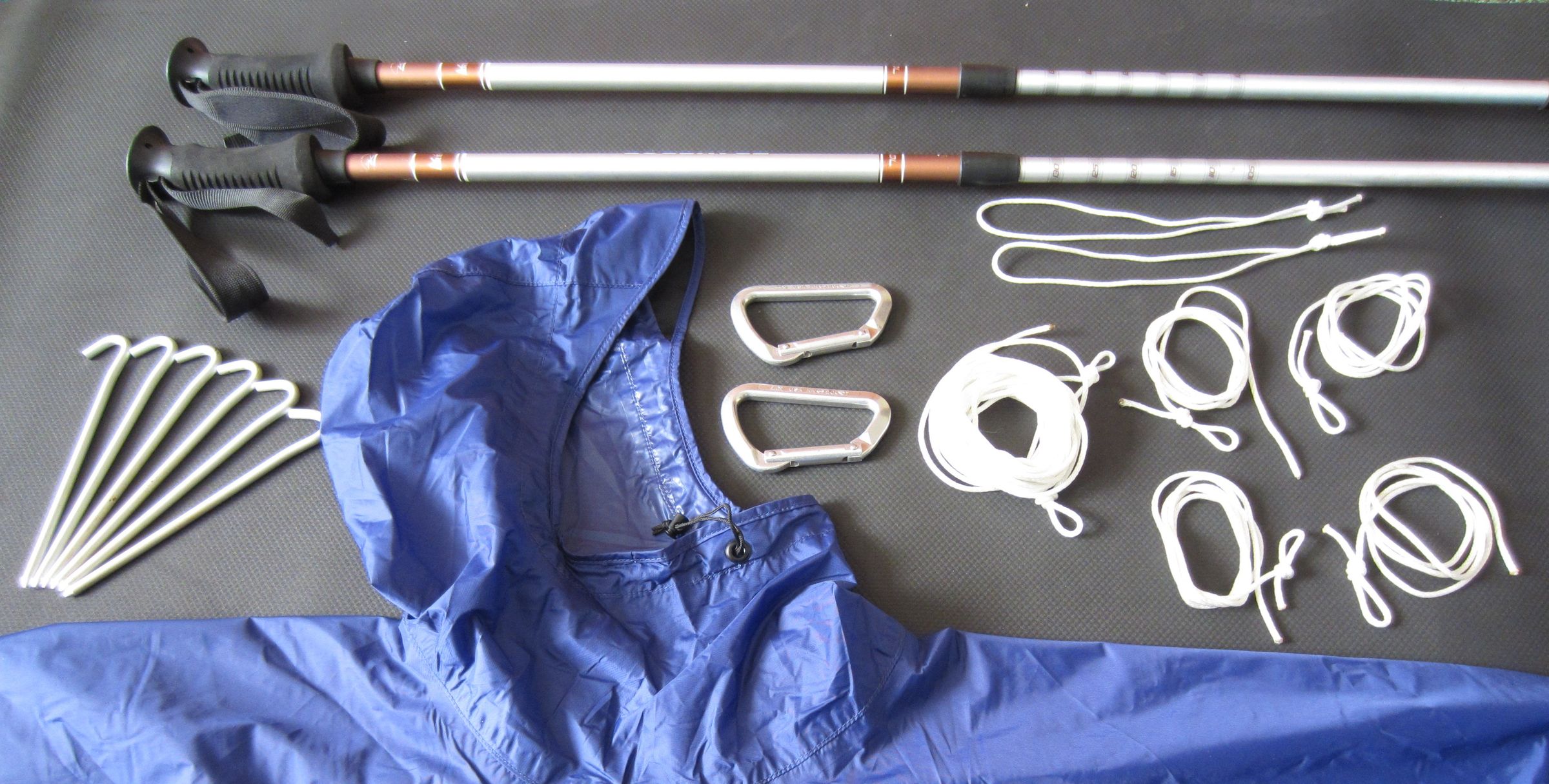 Emergency Shelters From a Poncho & Trekking Poles : 5 Steps (with ...