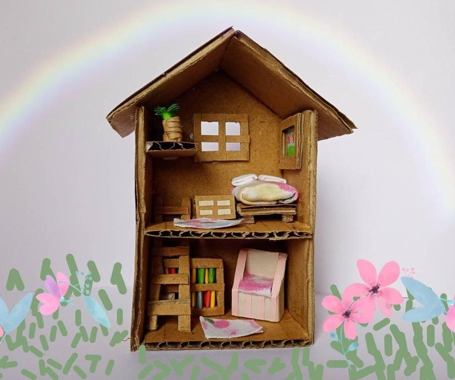How to Make a Tiny Doll House; Miniature Crafts : 6 Steps (with ...