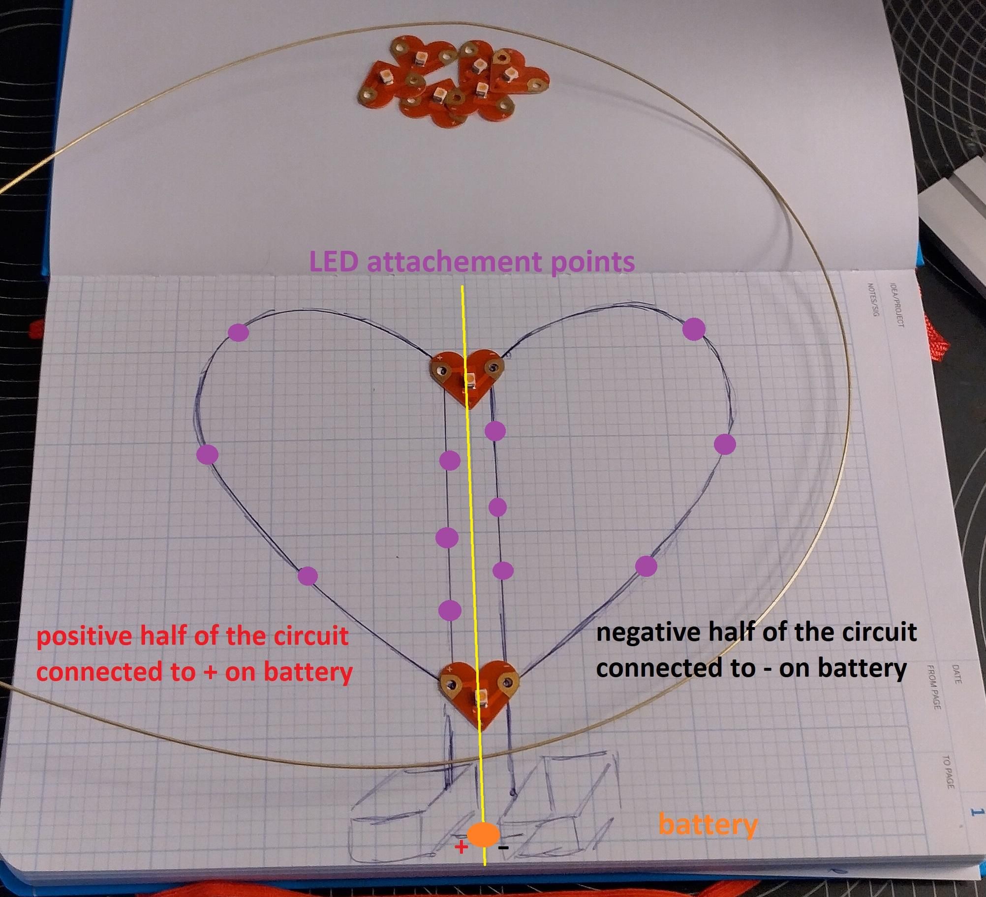 Heart-shaped LED Freeform Circuit : 14 Steps (with Pictures ...