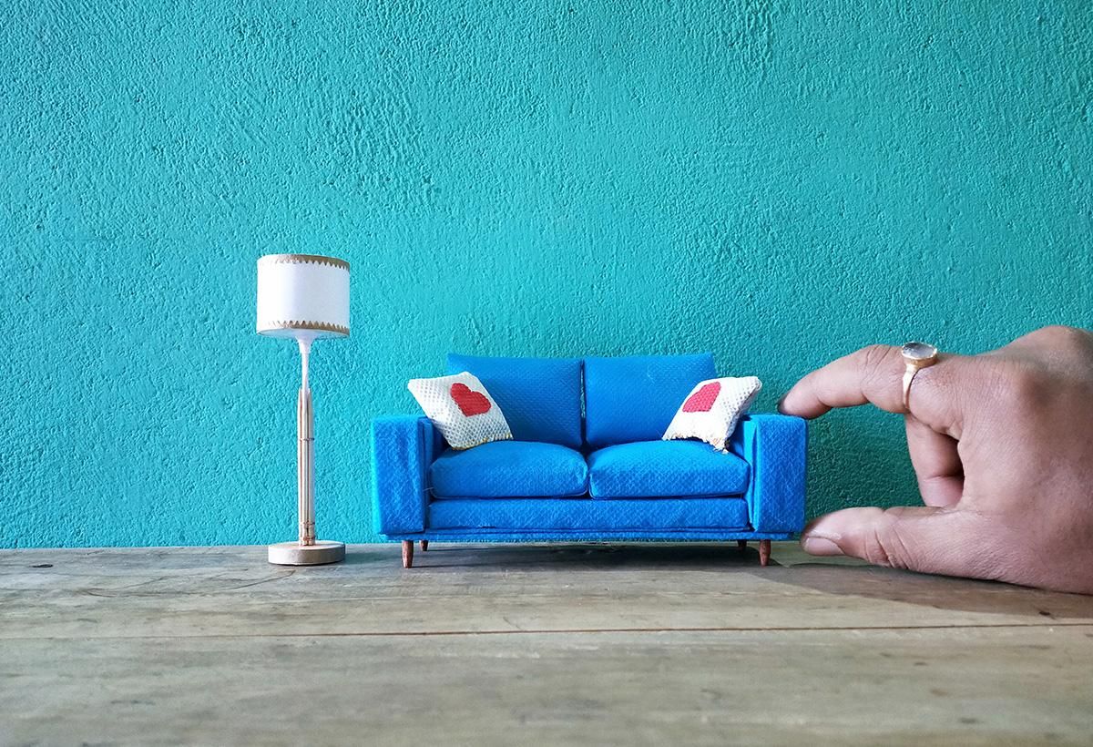Miniature Couch - Tiny Sofa & Tiny Lamp : 14 Steps (with Pictures) - Instructables