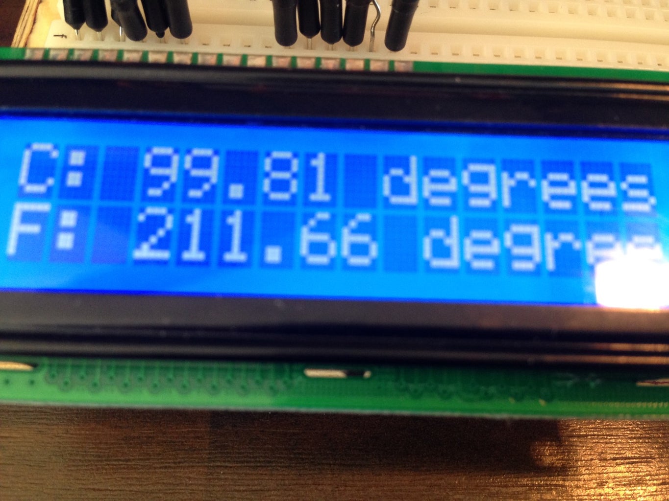 Ds18b20 Temperature Probe With Lcd 6 Steps Instructables