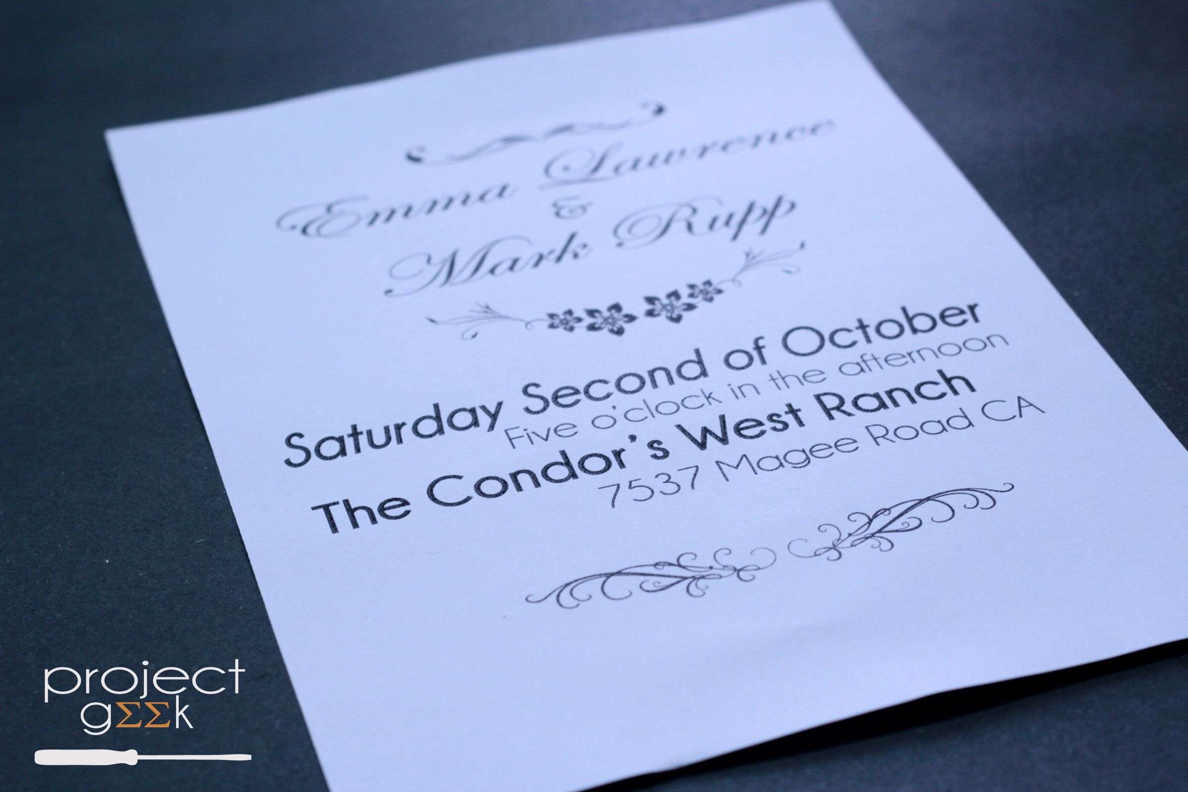 Vintage Old Paper Wedding Invitation - Project Geek #4 : 4 Steps (with ...