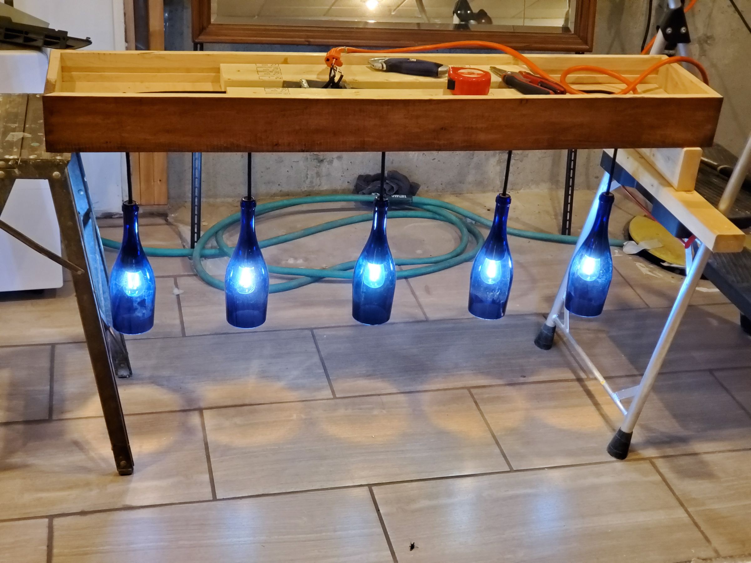 Wine Bottle Lamp (Chandelier) : 8 Steps (with Pictures) - Instructables