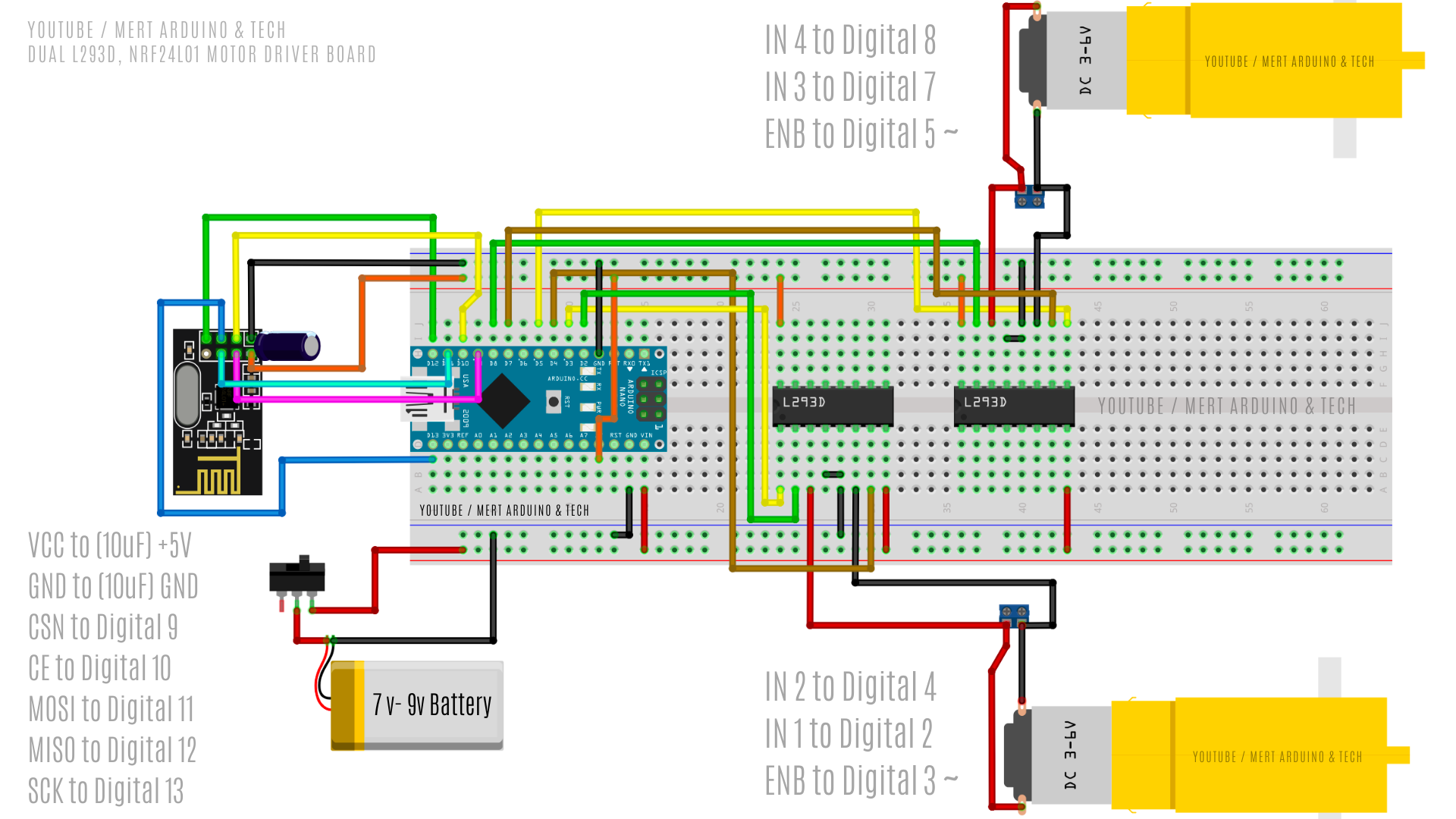 Wireless Arduino Motor Driver and Joystick Controller (nRF24L01 and ...