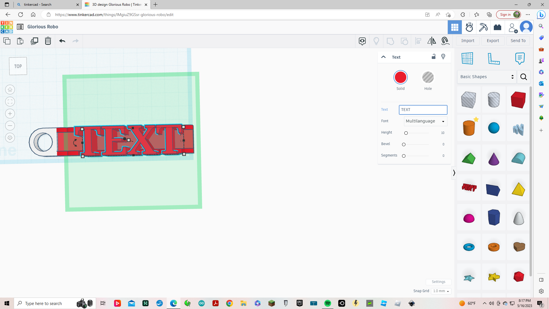 Easy Tinkercad Keychain : 4 Steps - Instructables