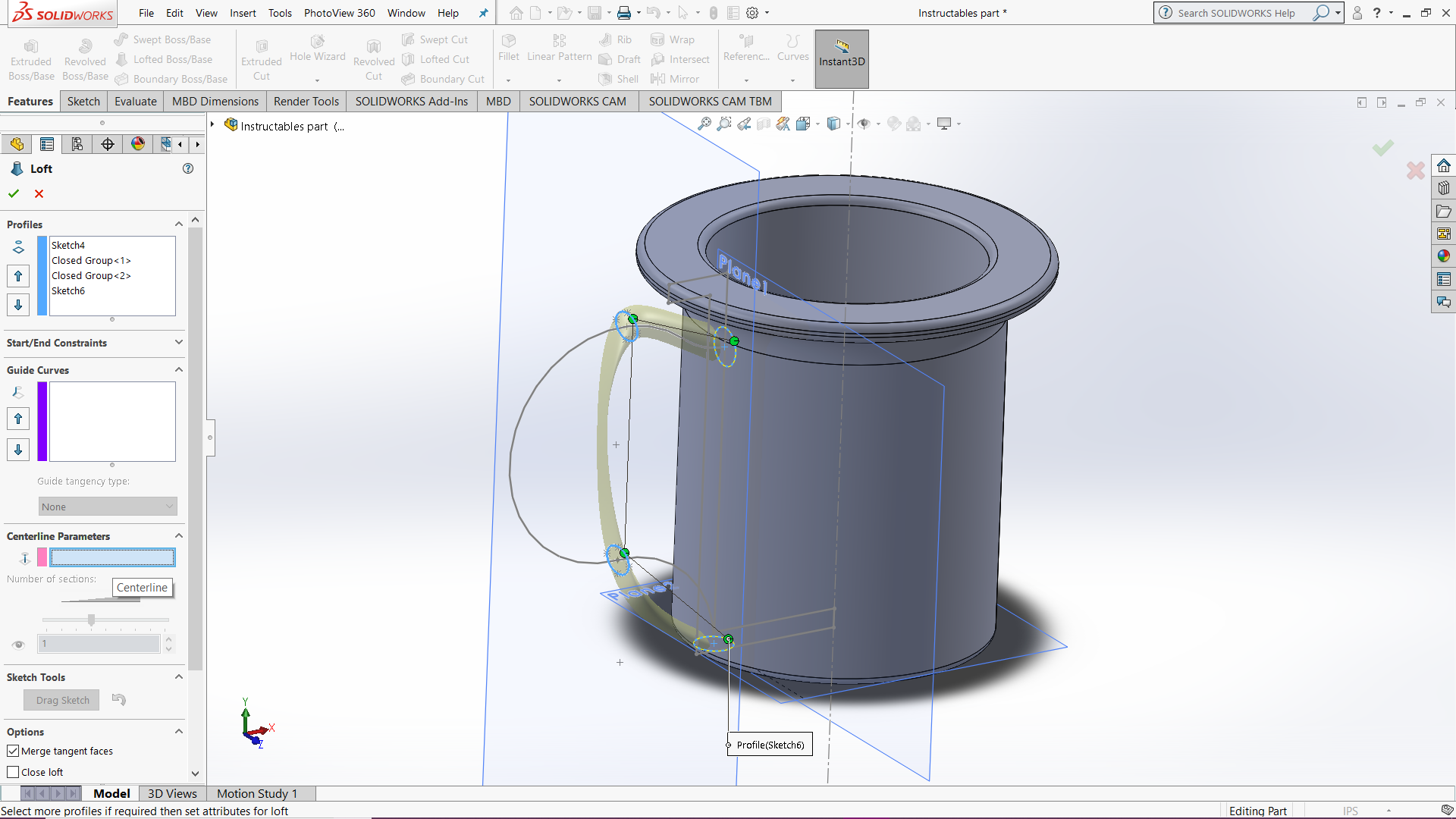 Differentiating Between the Sweep and Loft Commands on Solidworks 2020 ...