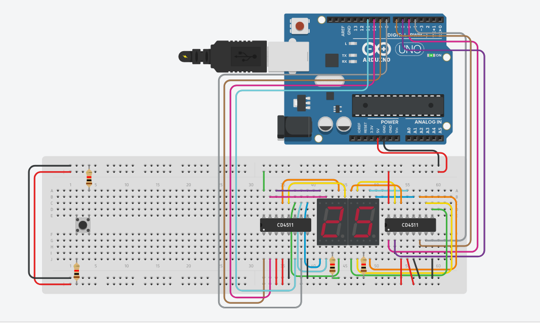 Two Digit Timer/Counter Using Arduino & 7 Segment Display : 10 Steps ...