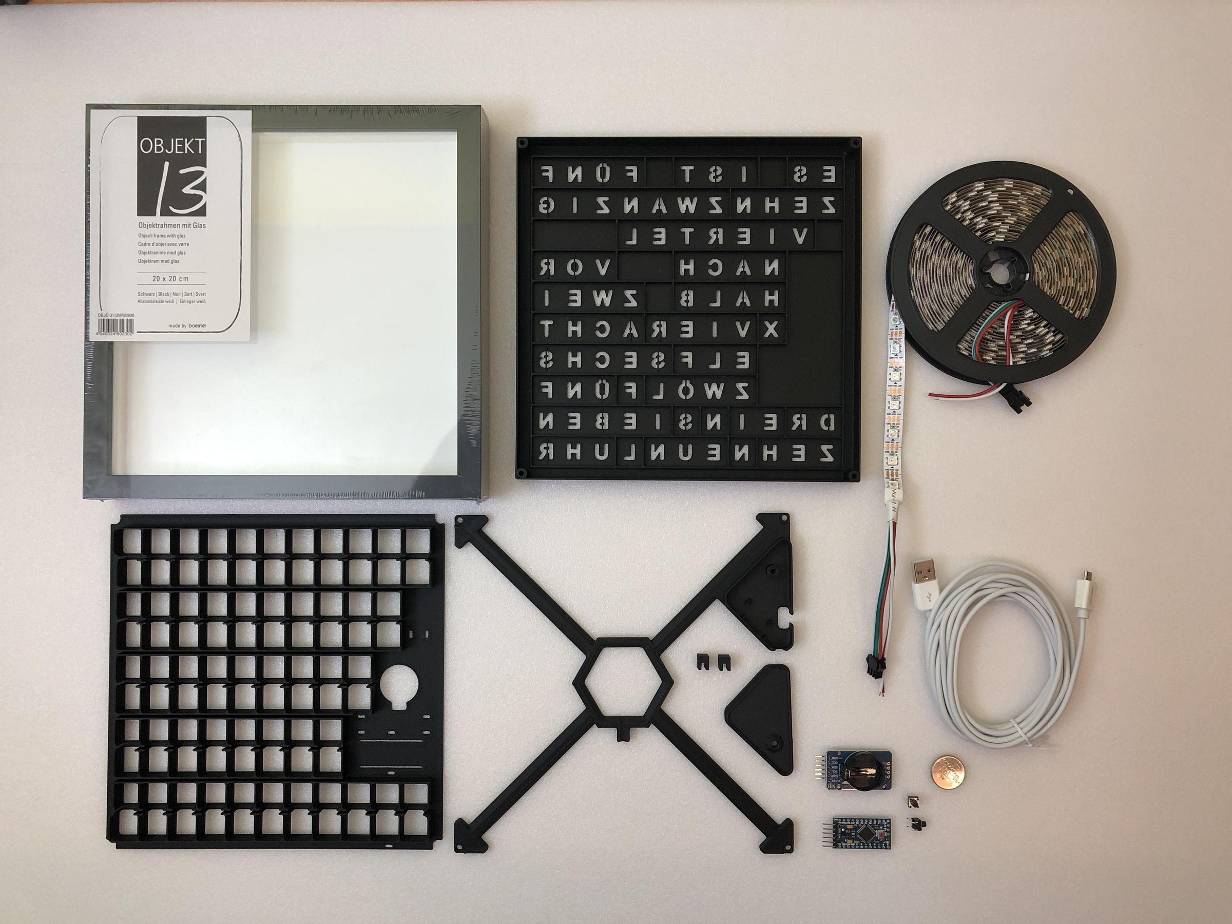 Lazy Words - Single LED Strip Word Clocks : 7 Steps (with Pictures ...