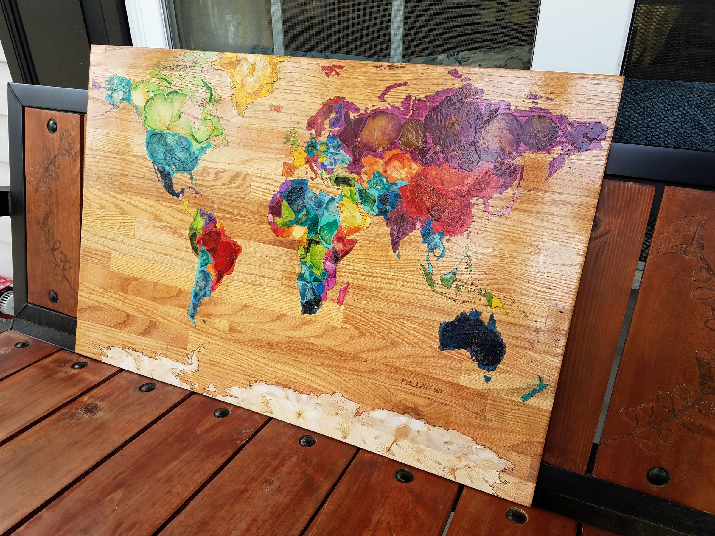 Dried Flower Petal Wood Burned World Map : 9 Steps (with Pictures ...