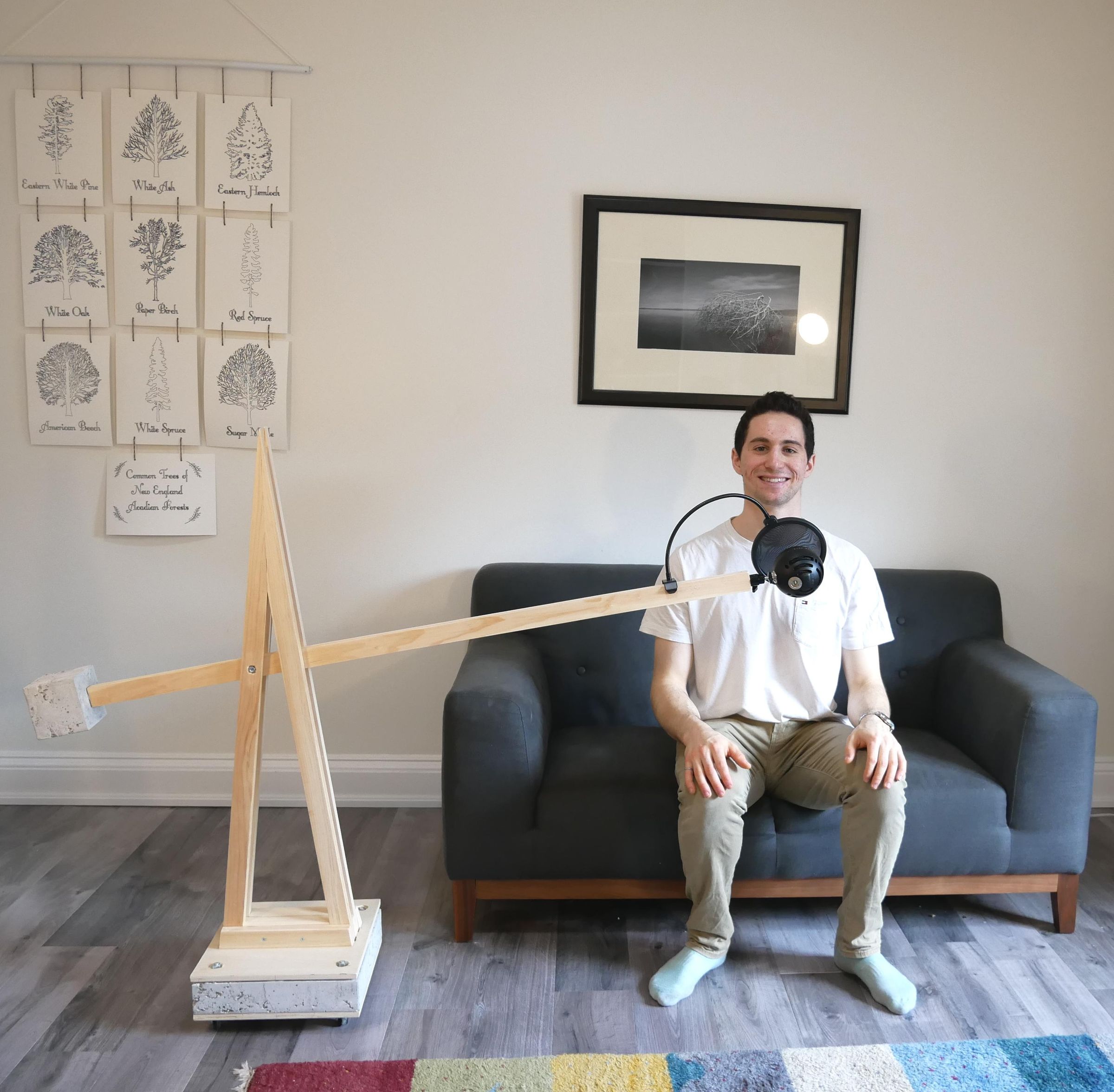 Concrete & Wood Counterweighted Mic Stand : 12 Steps (with Pictures ...