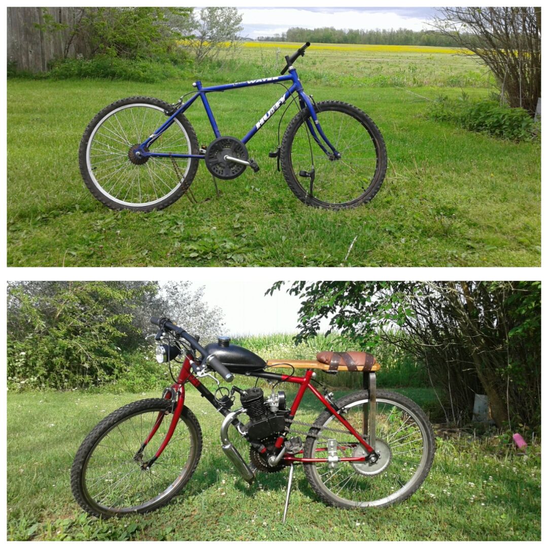 Mini Cafe Racer, Board Tracker, Motorized Bicycle, Frankenstein Machine ...