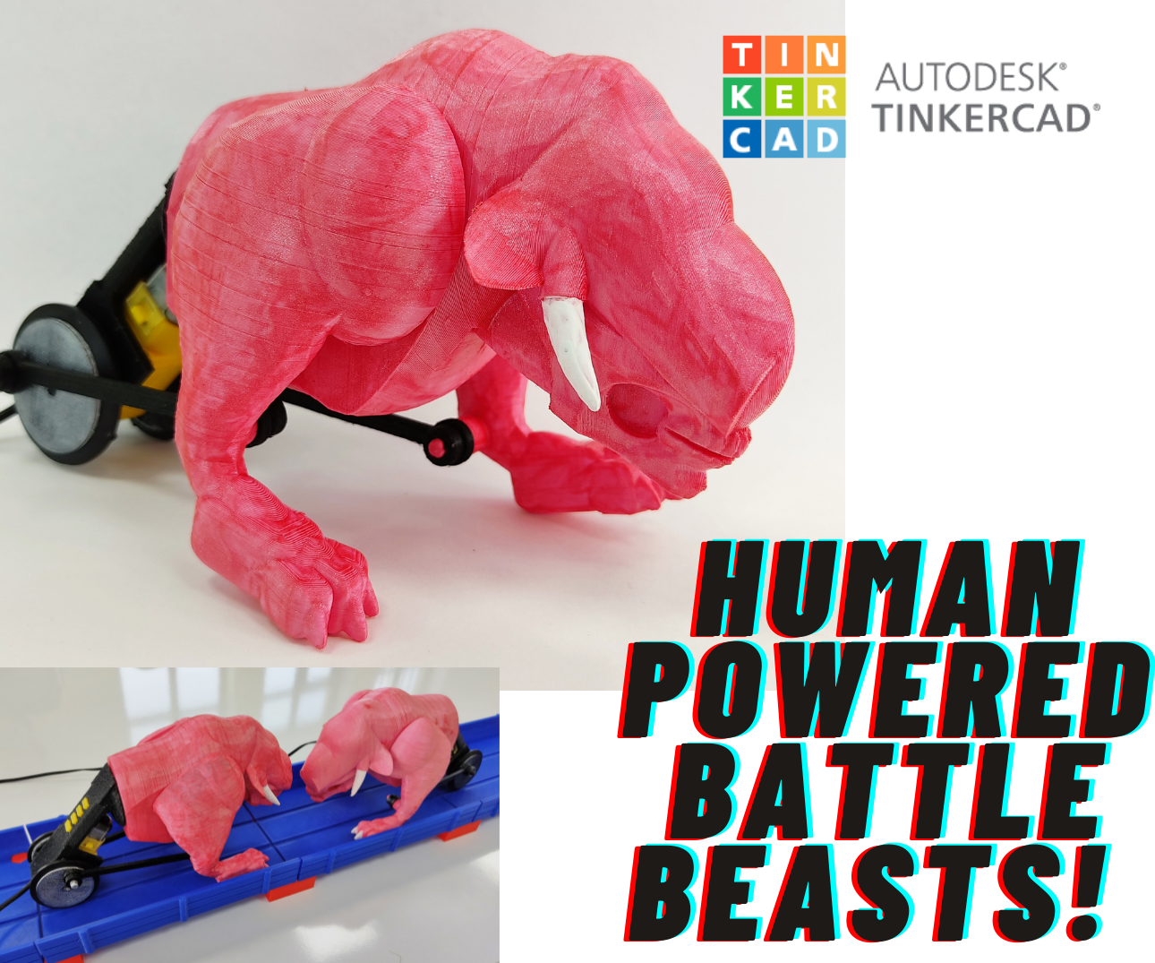 Tinkercad Robotics for School: Human-Powered Battle Beasts! : 30 Steps ...