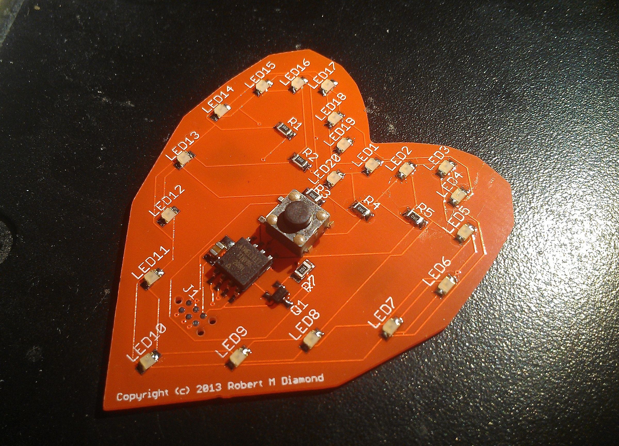 How to Make a Charlieplexed LED Heart : 6 Steps - Instructables
