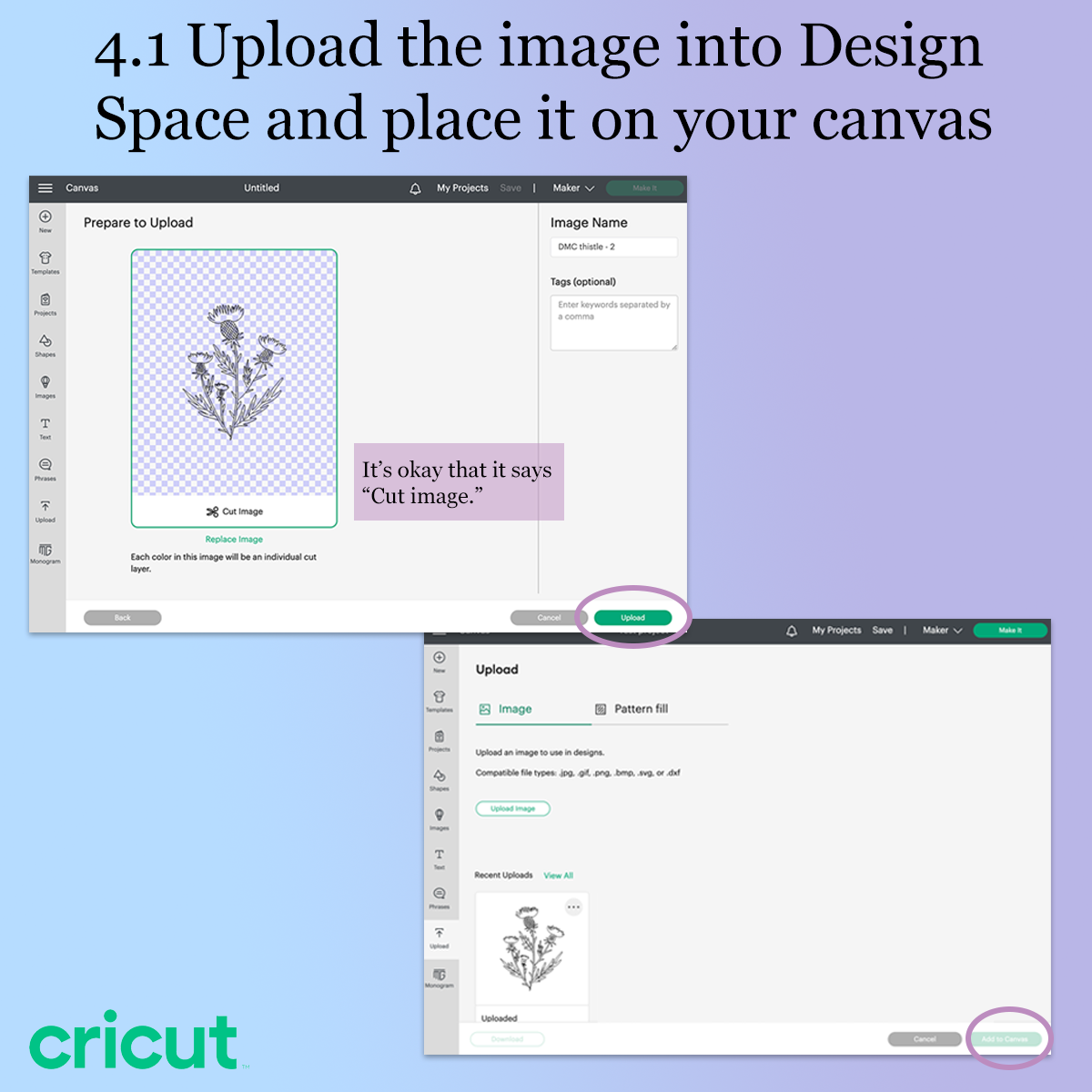 Use Cricut to Draw Embroidery Designs on Fabric : 5 Steps (with ...
