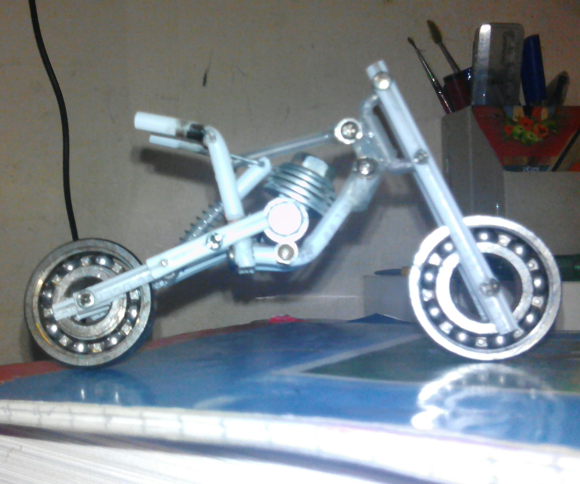 Homemade Tiny MotorBike Model : 8 Steps - Instructables