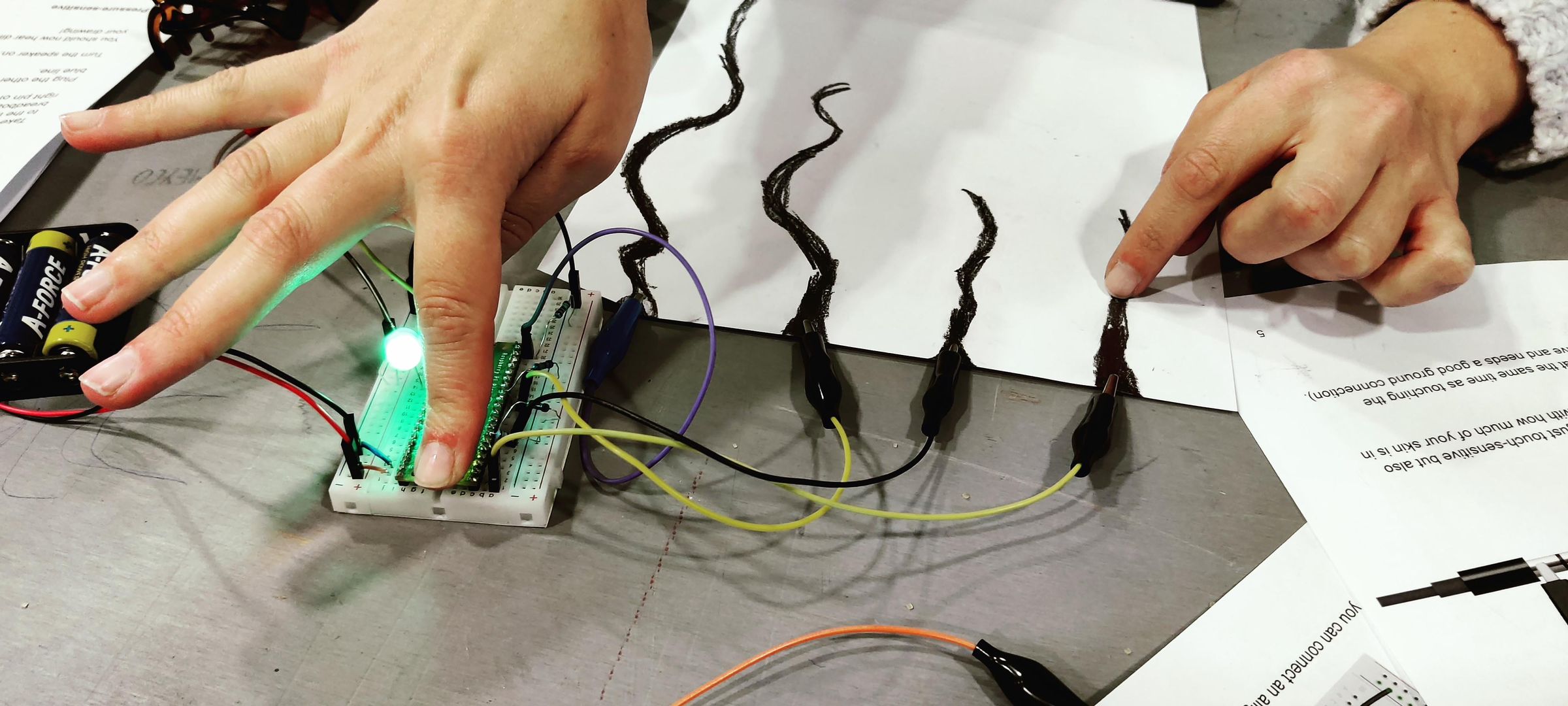 Touch-sensitive Pencil Art With RGB Light and Pico Synthesizer : 10 ...