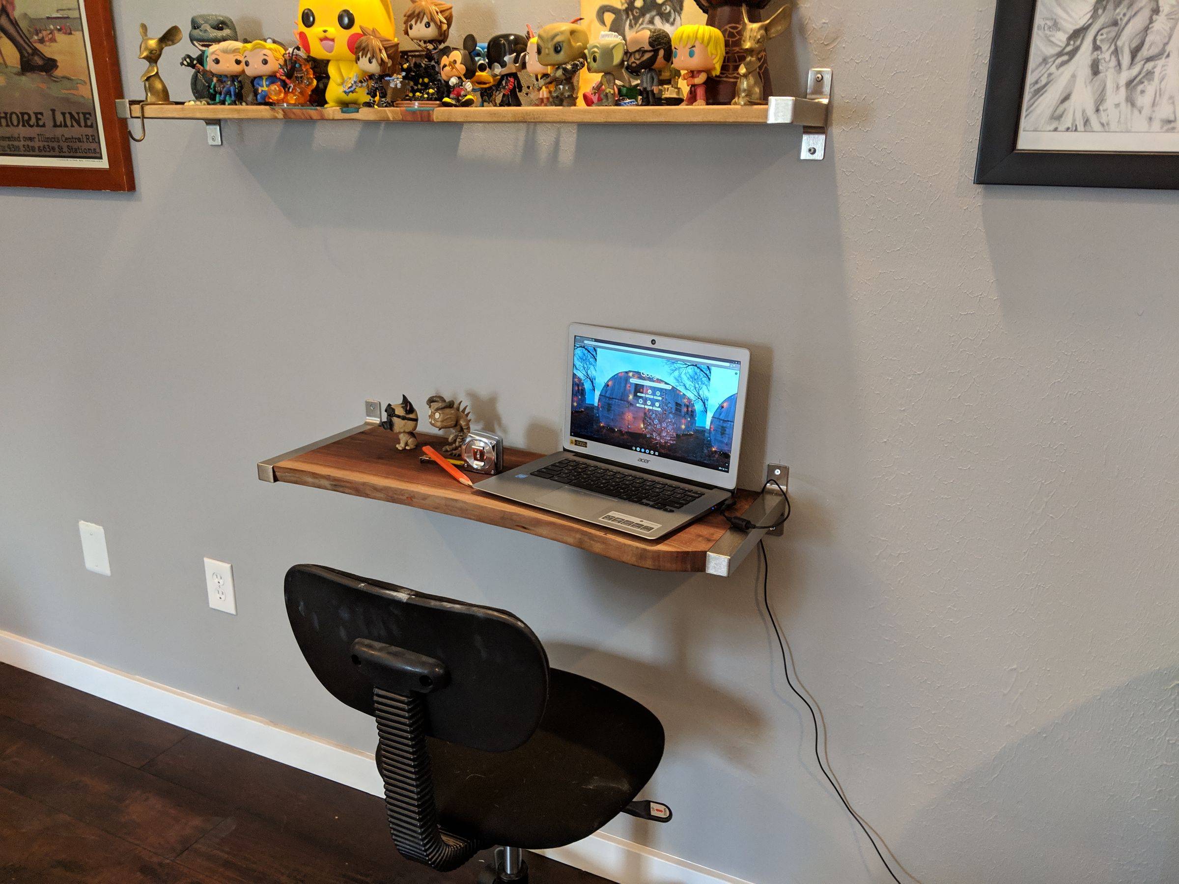 DIY Floating Live Edge Epoxy Filled Desk : 6 Steps (with Pictures ...