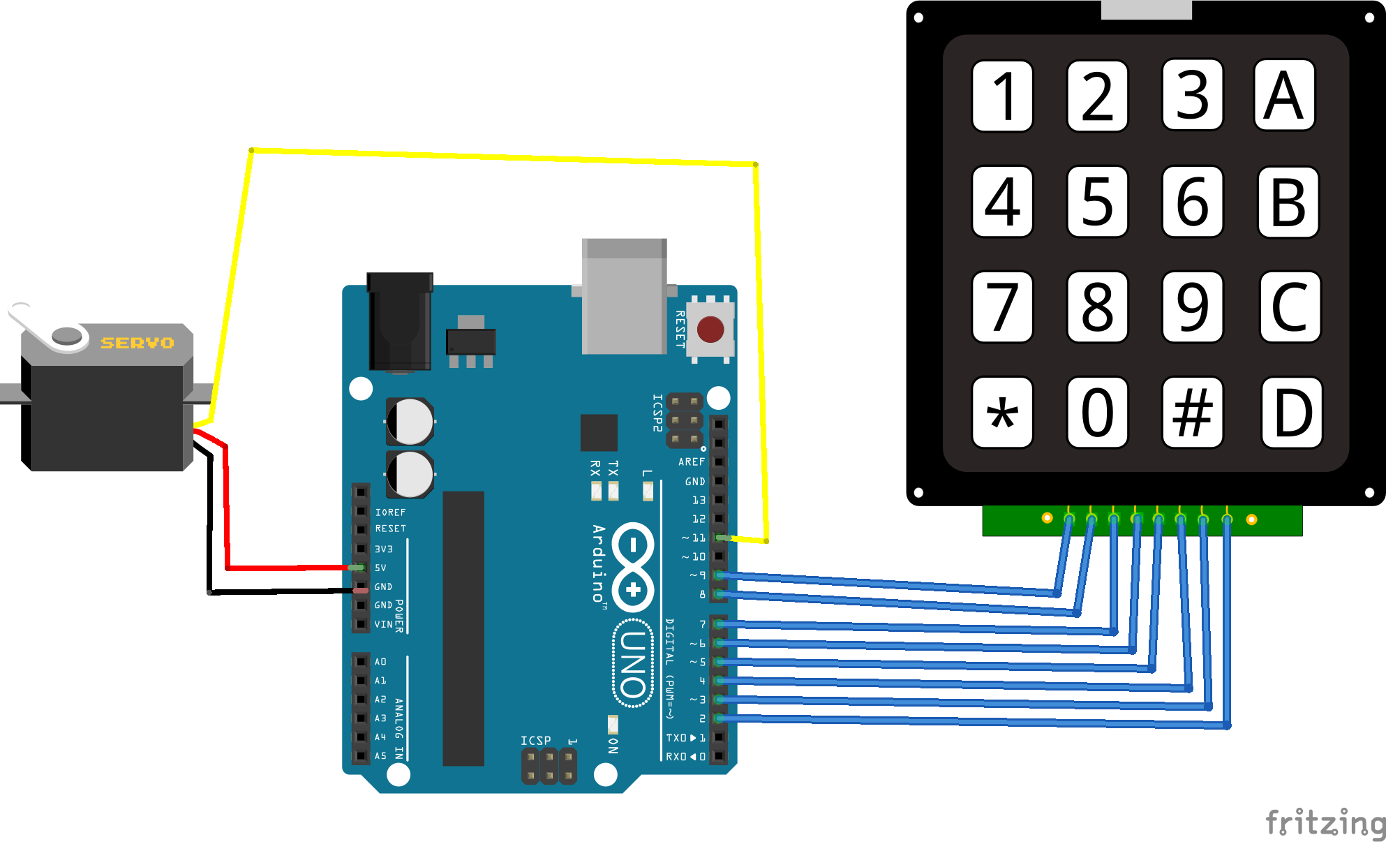 Keypad + Servo : 4 Steps - Instructables