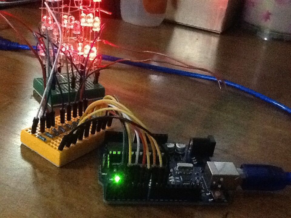 3 X 3 LED Cube With Arduino UNO : 3 Steps - Instructables