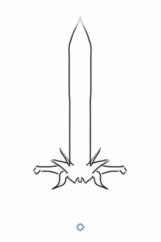 Demonic Sword Drawing
