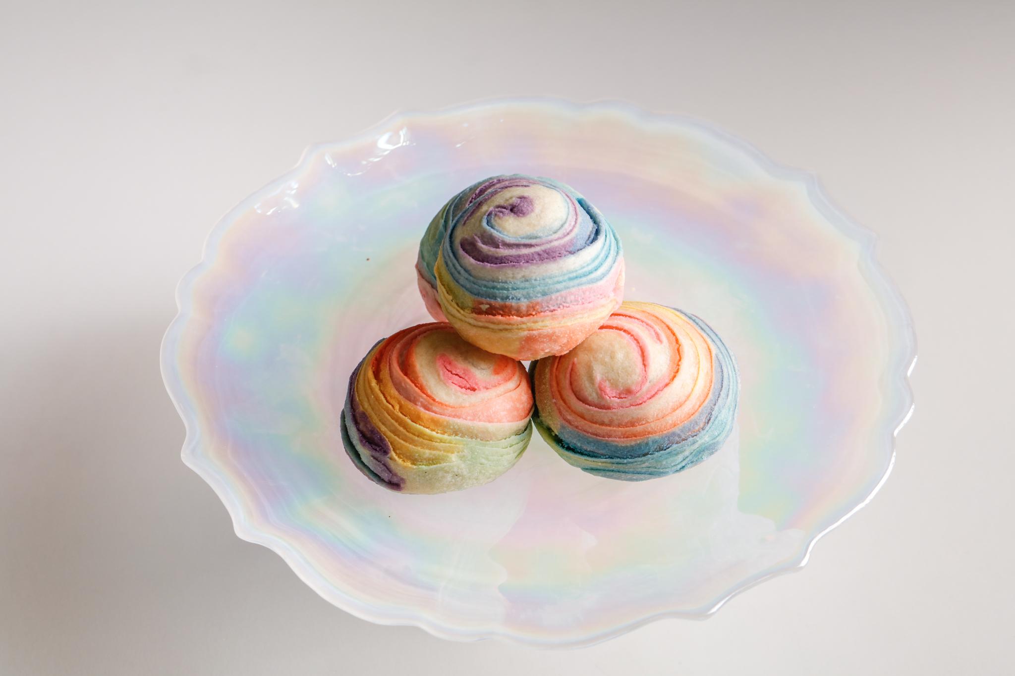 Rainbow Puff Balls With Coconut Filling : 12 Steps (with Pictures ...