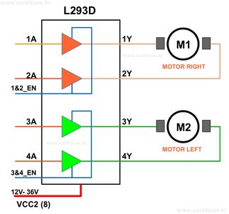Bidirectional Control of 4 DC Motors Using ATtiny Microcontroller and L293D : 11 Steps ...