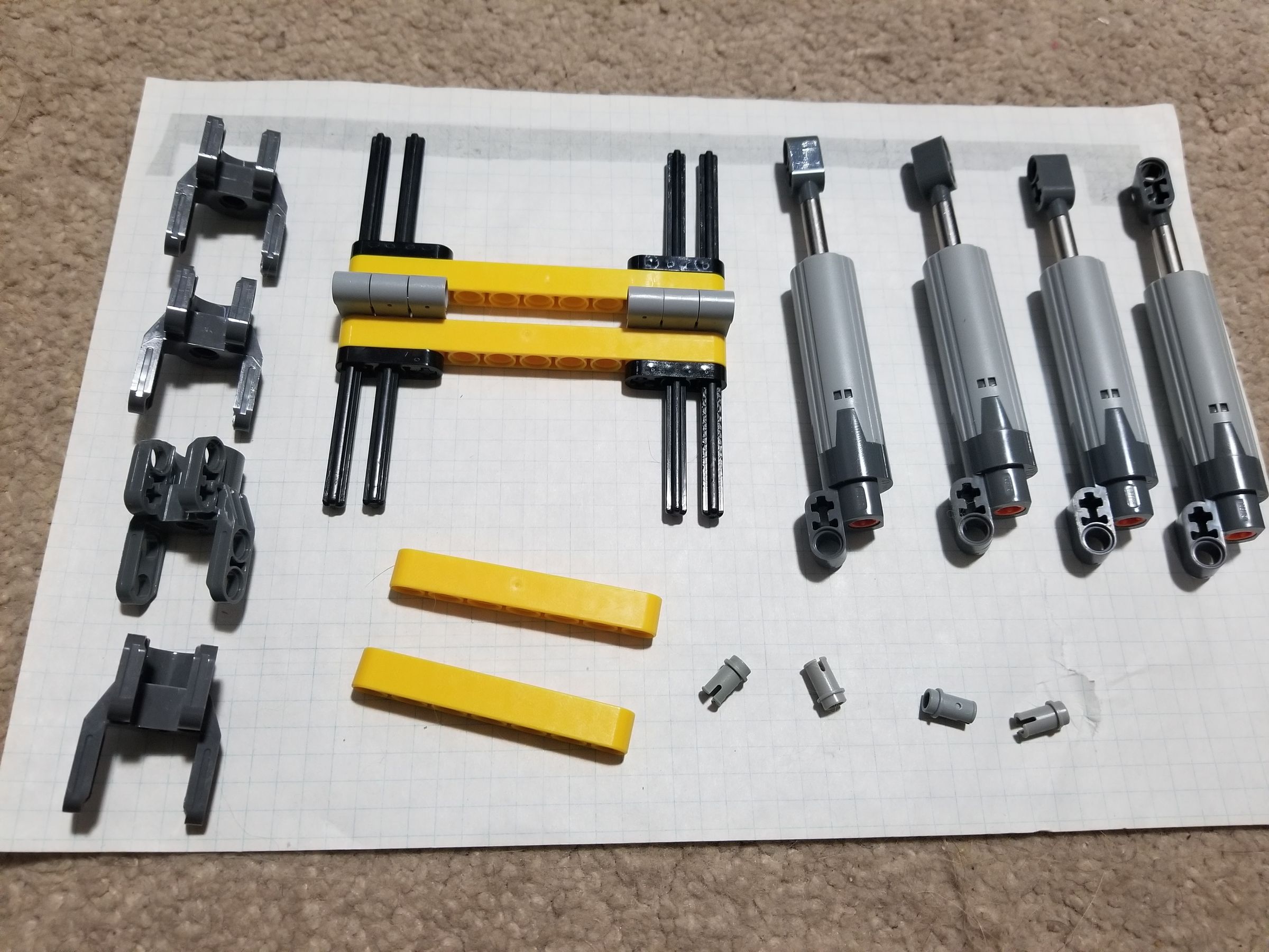 Lego Technic Back to Back Double Actuator Build : 9 Steps (with ...