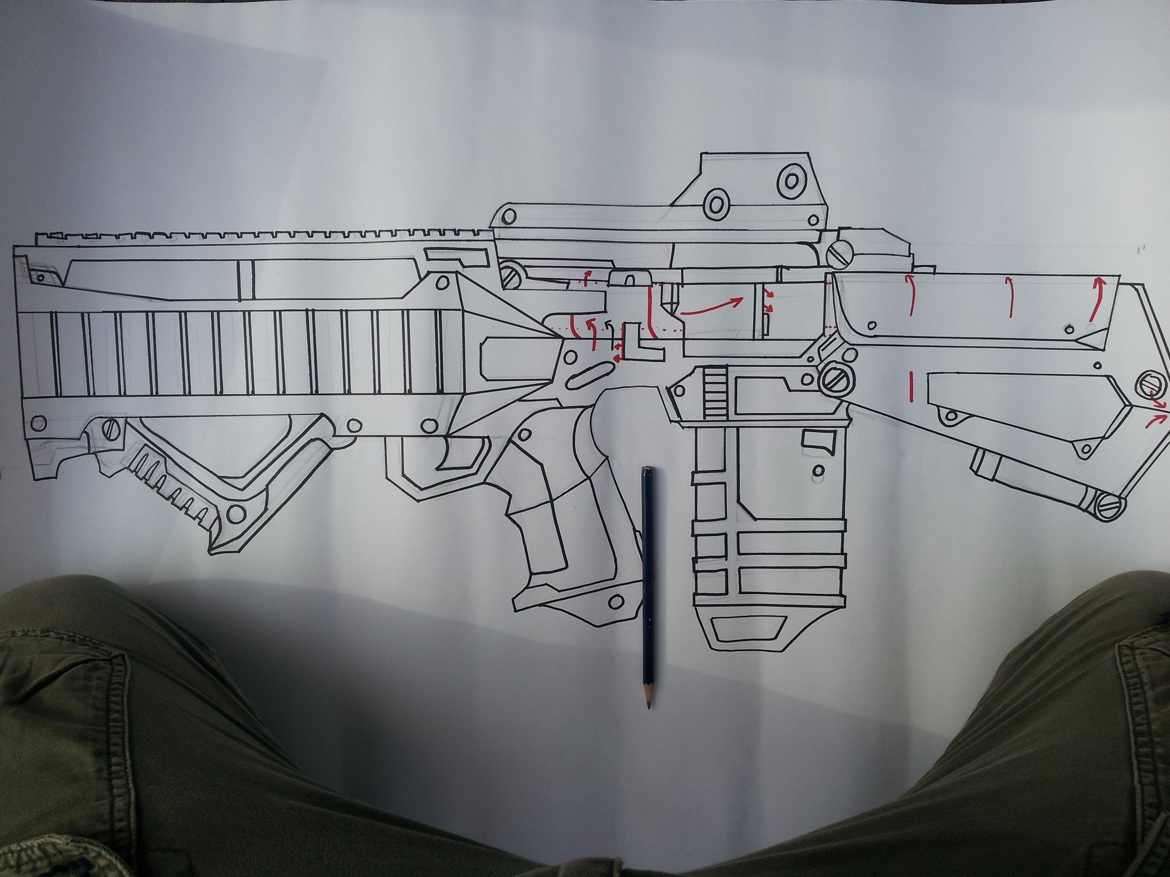 Borderlands Concept Assault Rifle Prop Replica : 14 Steps (with ...