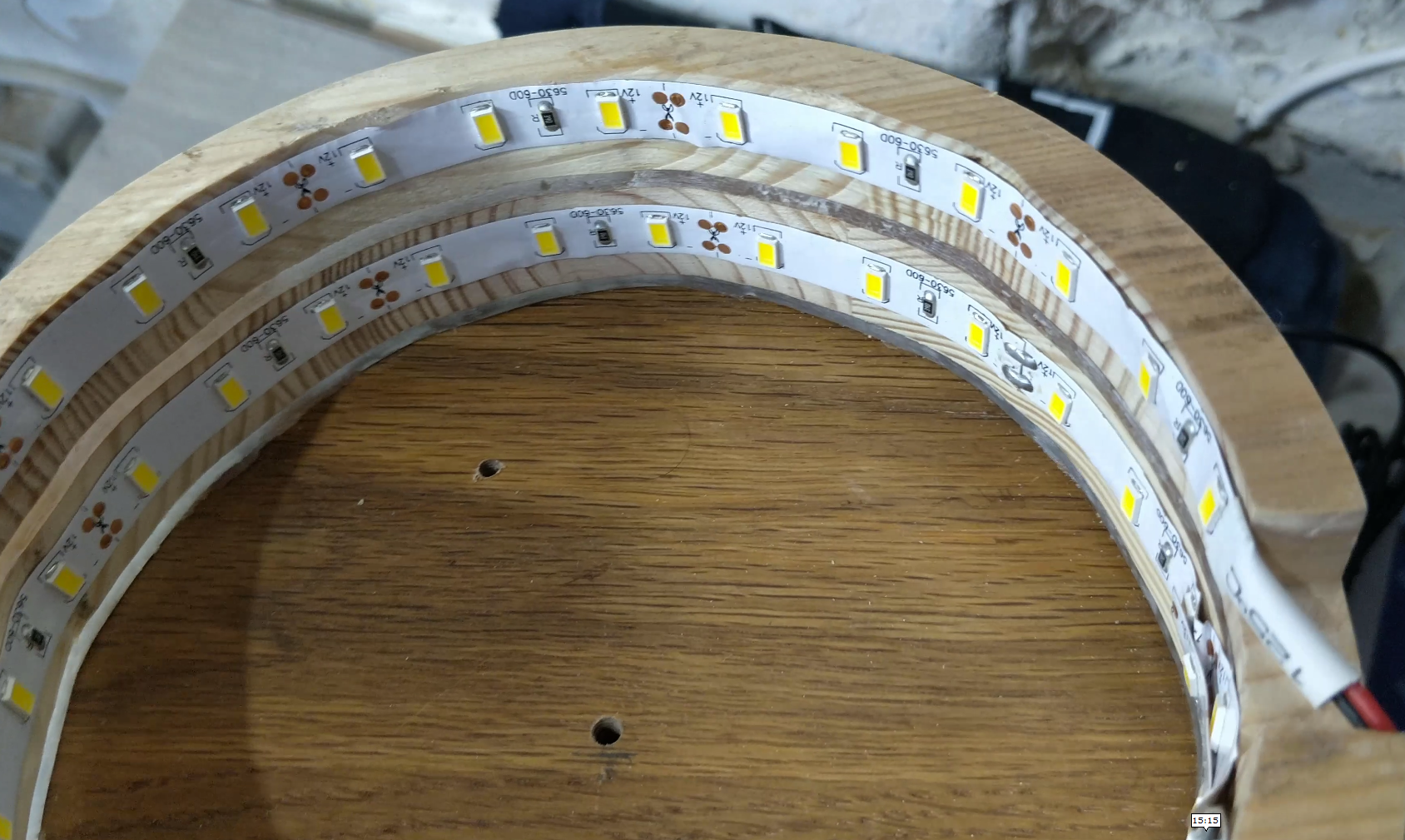 Plug-in Round Wood Wall LED Lamp | Portable Circle Socket Plug Night ...