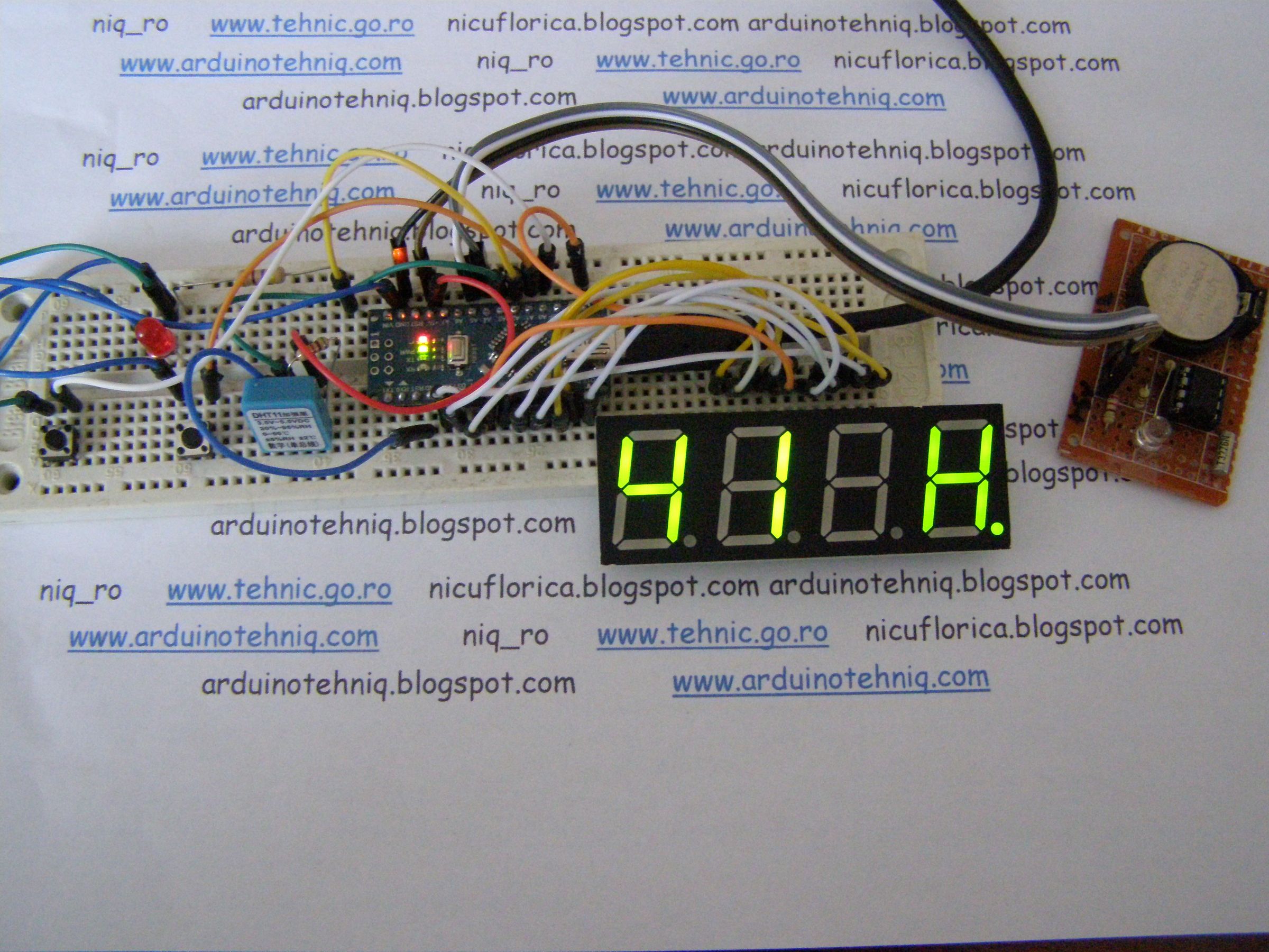 4-digit 7-segment Led Clock With Manual Adjust & Alarm, Thermometer ...
