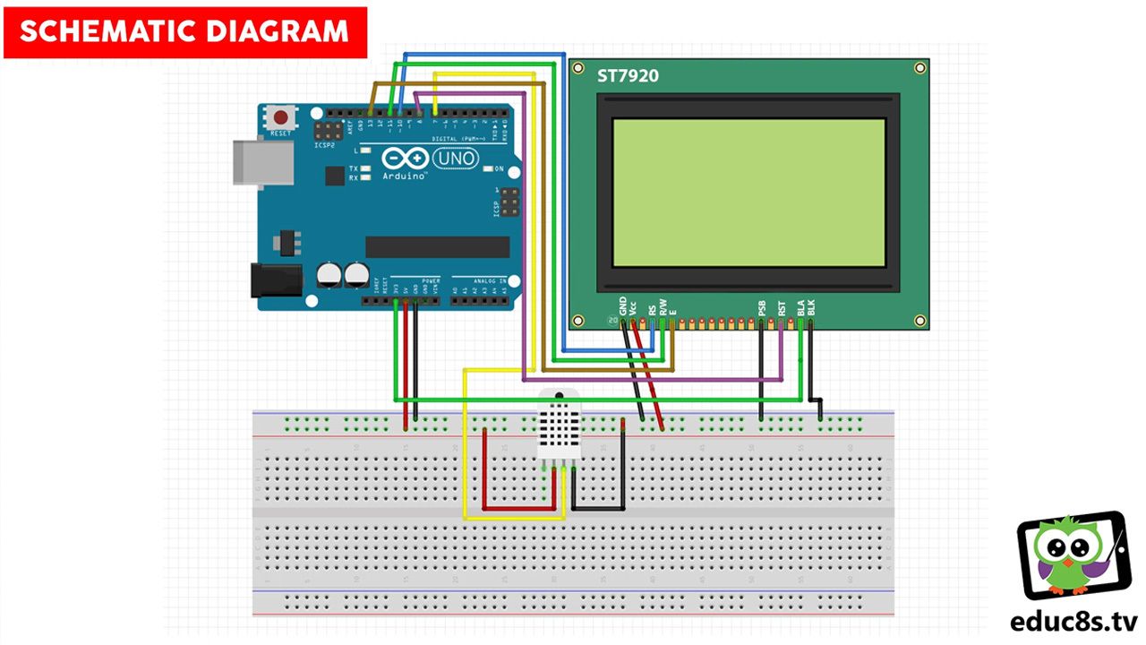 Weather Station Using a Big ST7920 Display : 4 Steps - Instructables