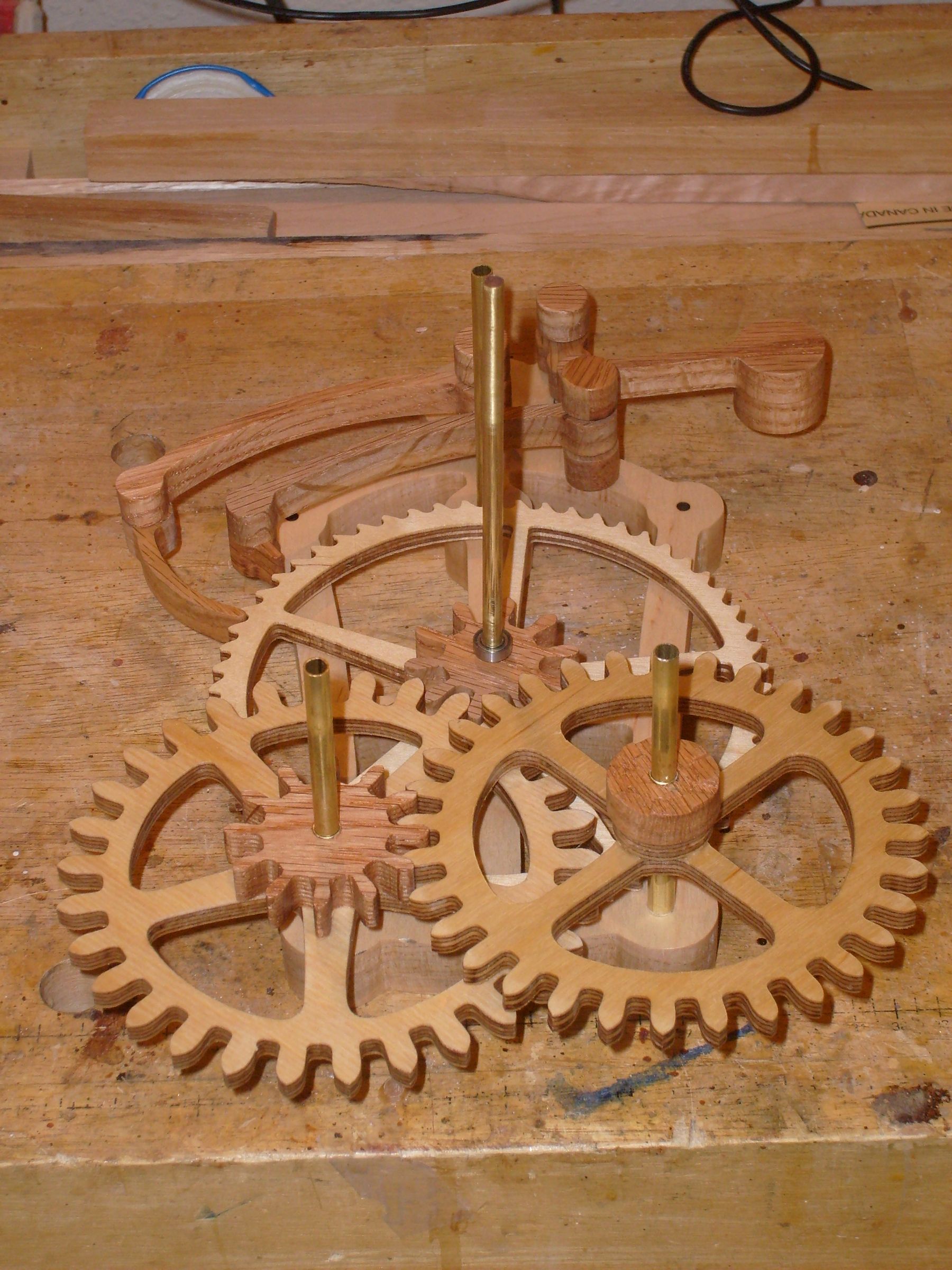 A Wood Gear Clock With a Unique Drive Mechanism : 34 Steps (with ...