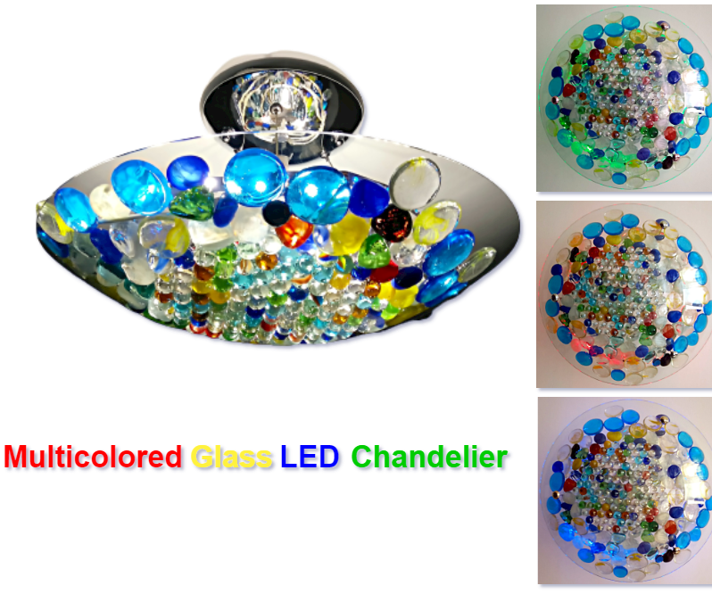 Multicolored Glass LED Chandelier : 14 Steps (with Pictures ...