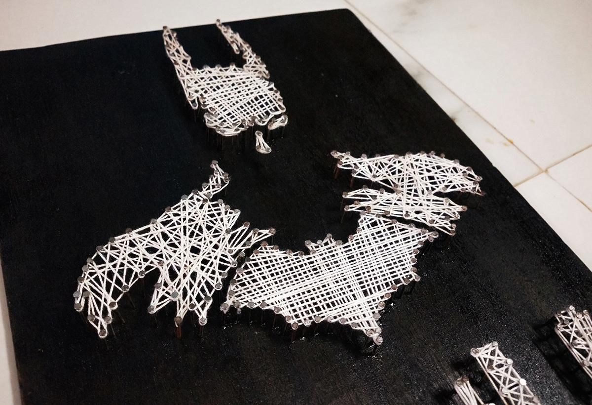 BATMAN | String Art : 6 Steps (with Pictures) - Instructables