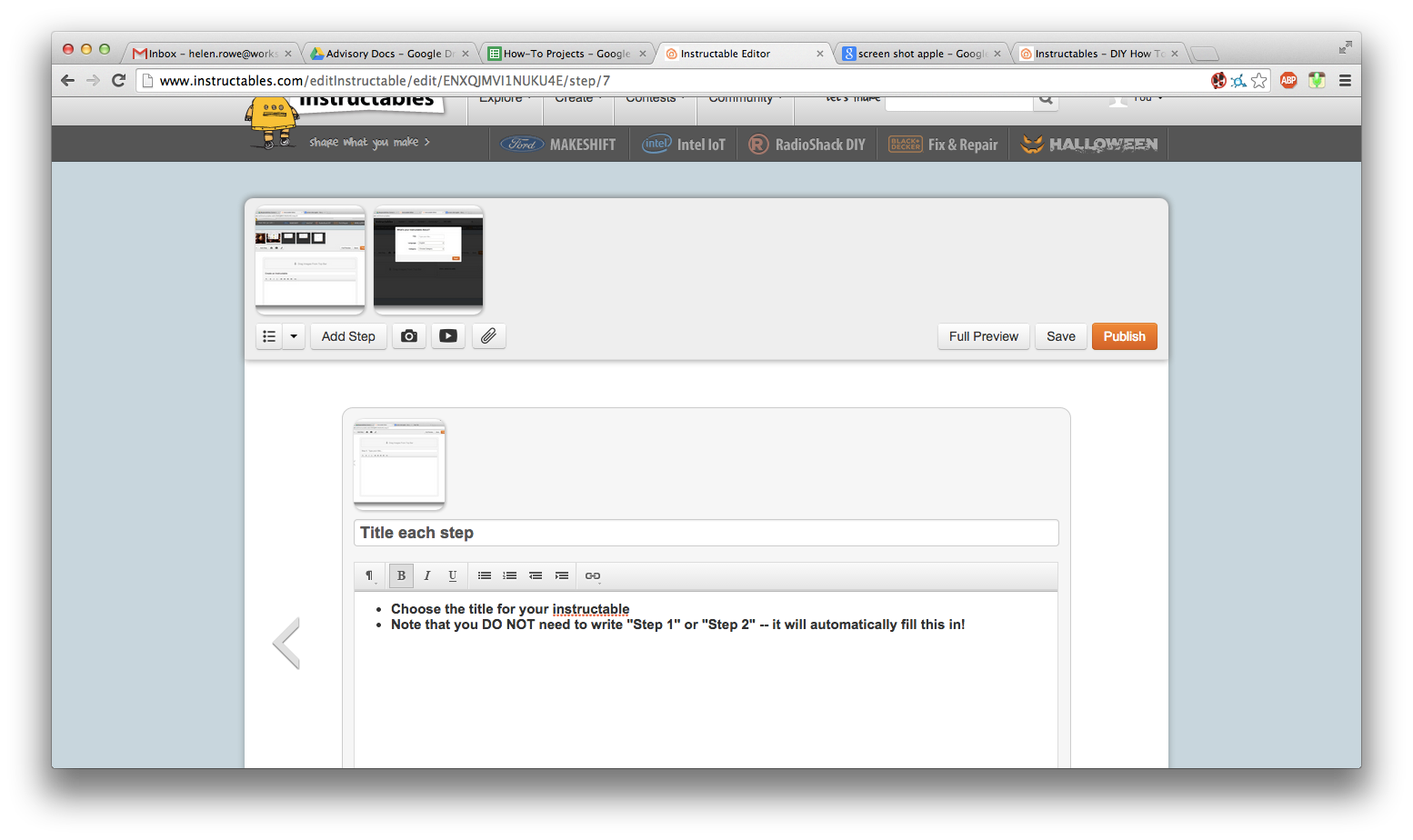 Create an Instructable : 10 Steps - Instructables