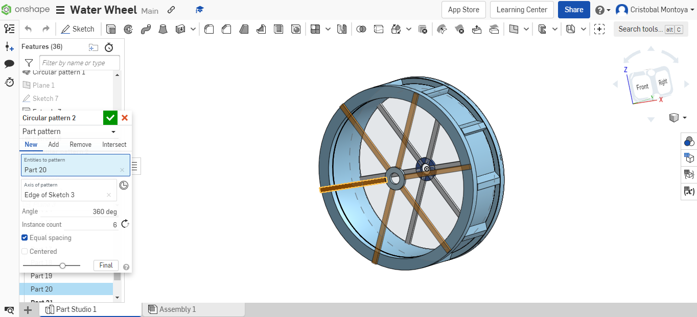 How to Make Water Wheel on Onshape : 15 Steps - Instructables