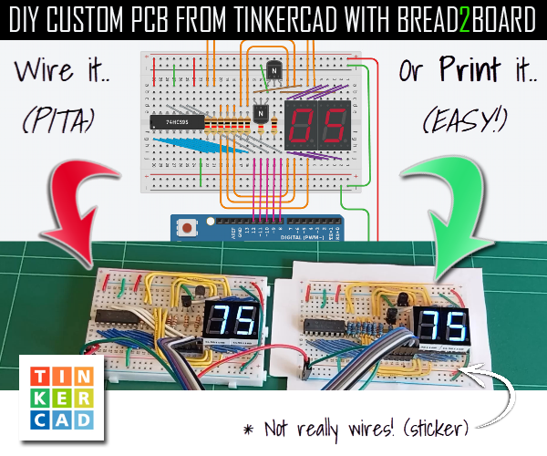 Create a DIY PCB Directly From Your TinkerCad Circuit Design With Bread2Board : 9 Steps ...