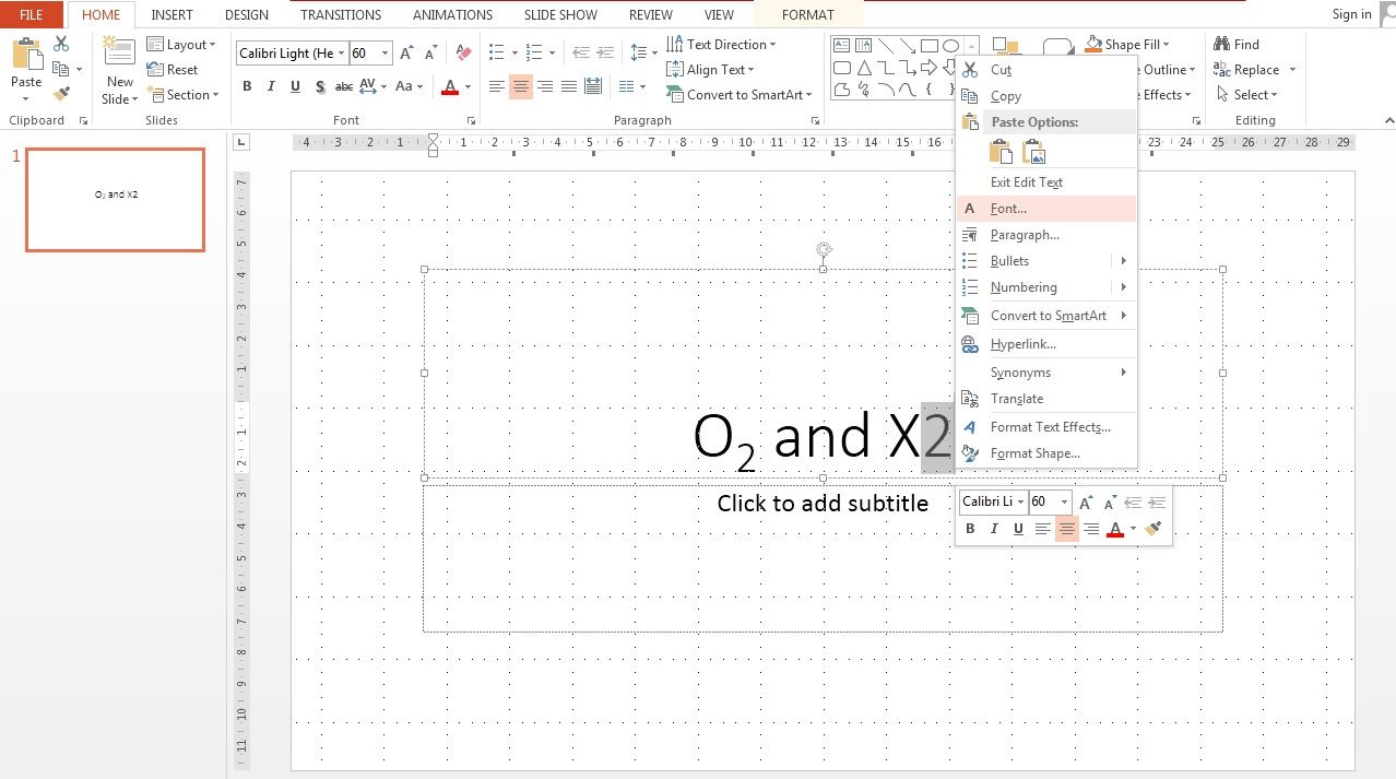 How to Write O2 and X² in PowerPoint? : 4 Steps - Instructables