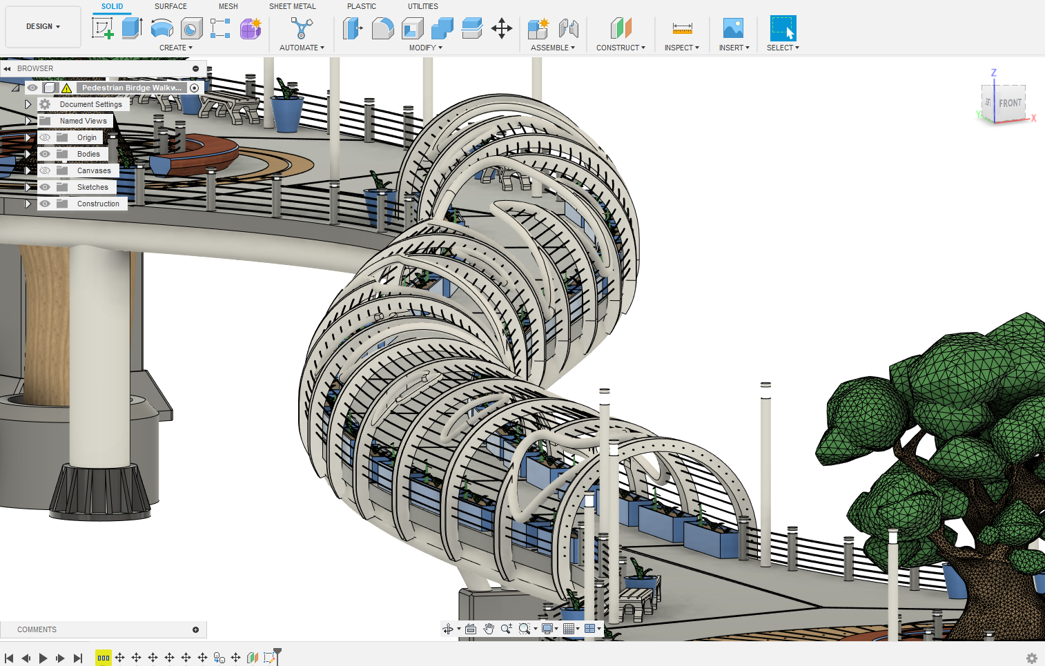Design a Pedestrian Bridge With Fusion 360 : 9 Steps (with Pictures ...