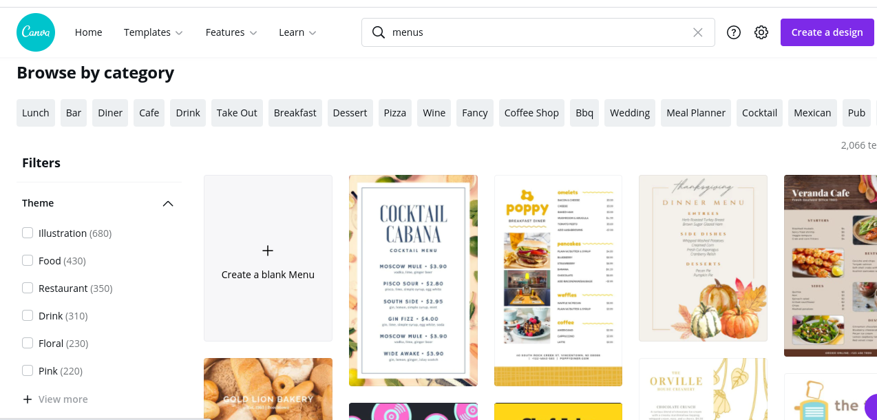 How to Create a Menu Using Canva : 8 Steps - Instructables