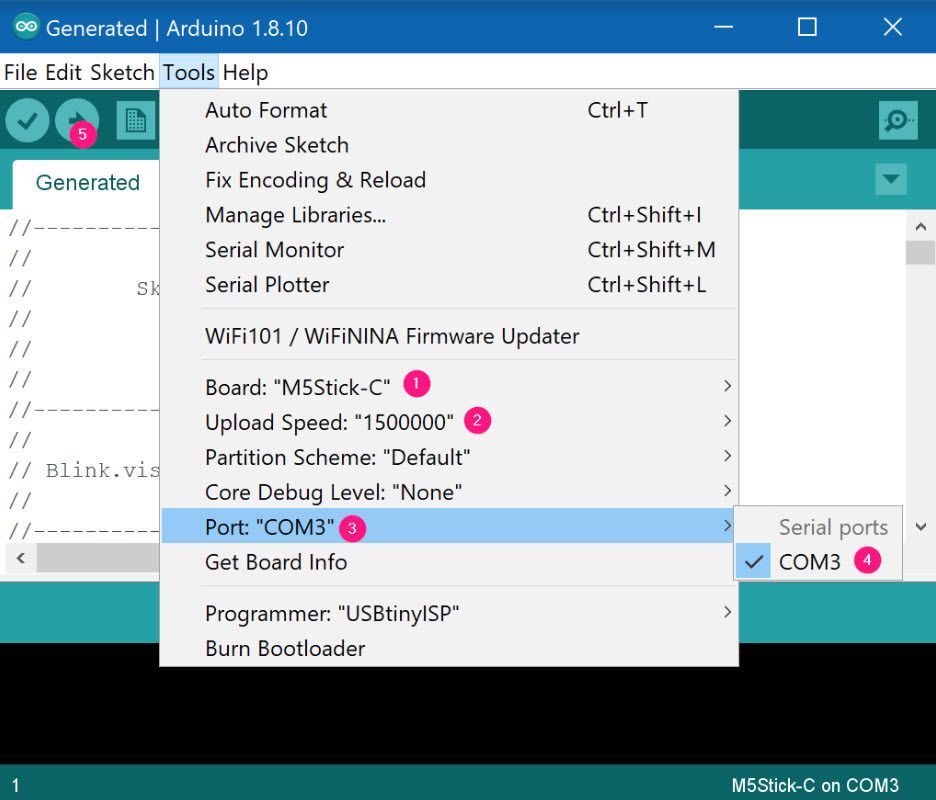 How to Program ESP32 M5Stack StickC With Arduino IDE and Visuino : 12 ...