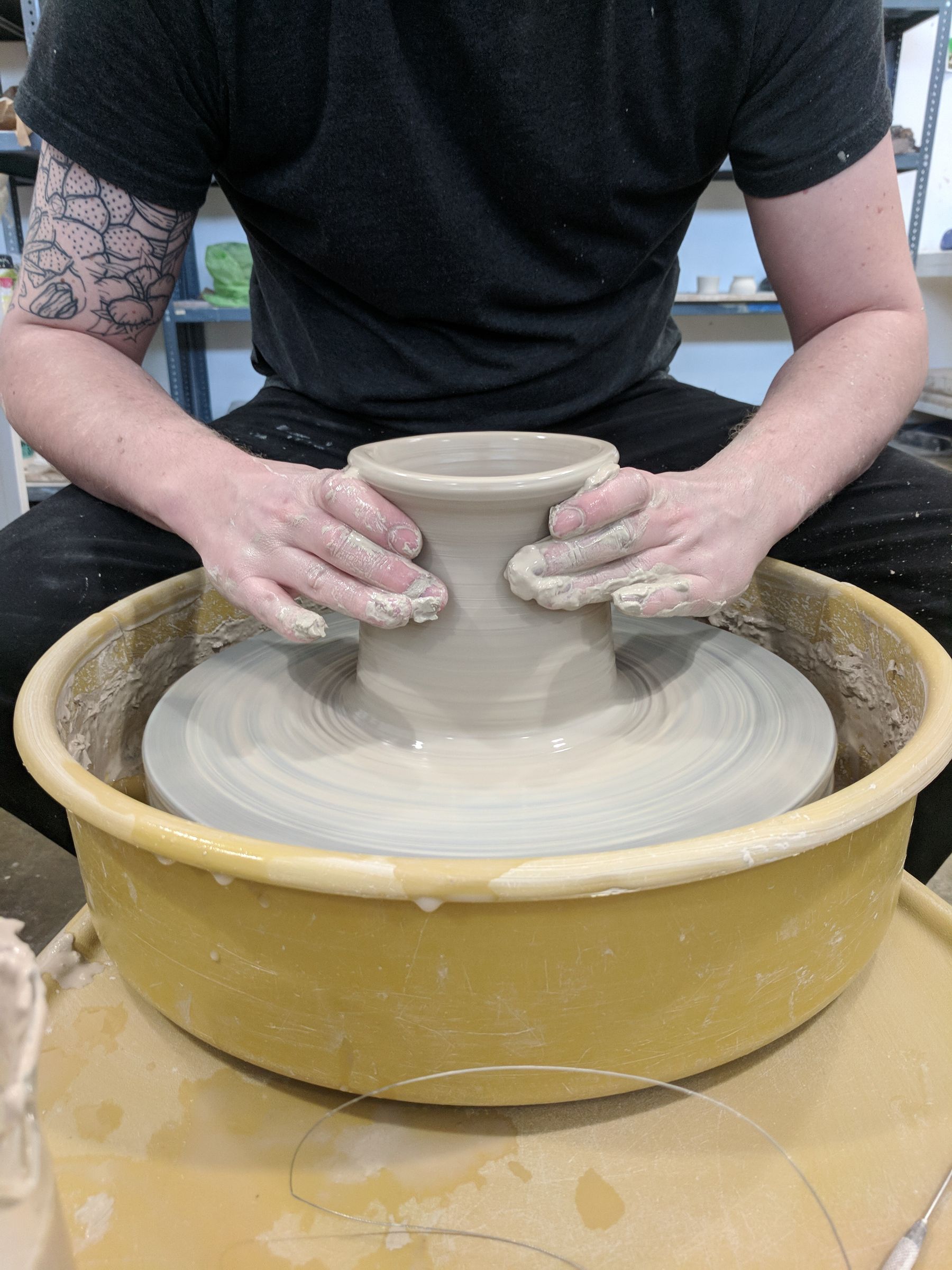 Throwing a Clay Cylinder on the Potters Wheel : 22 Steps (with Pictures ...