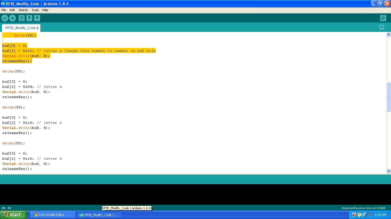 Unlock PC With RFID and Arduino Uno : 4 Steps - Instructables