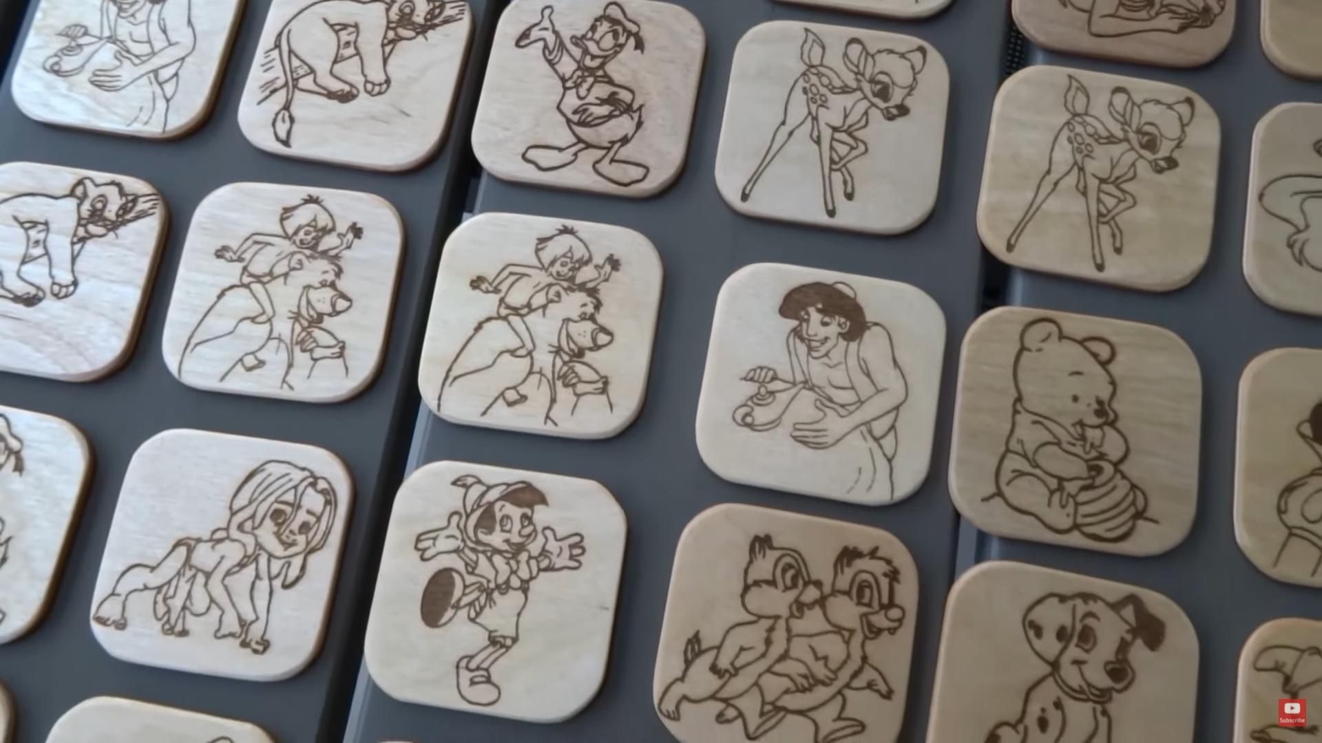 Laser Engraved Memory Game (Disney) : 3 Steps - Instructables