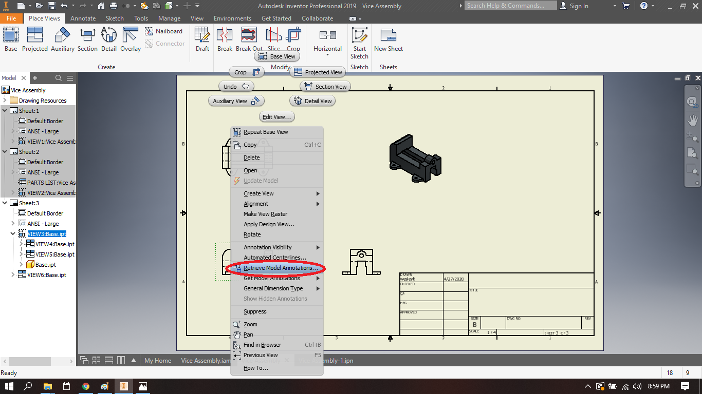 Inventor Assembly, Exploded Assembly, and Materials List : 31 Steps ...