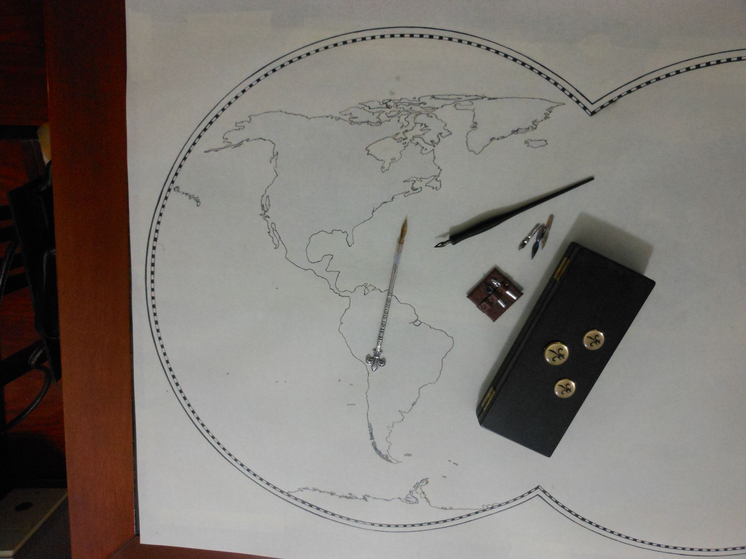 Quill and Ink Vintage World Map : 11 Steps (with Pictures) - Instructables