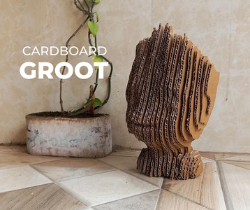 Handmade 3D Cardboard Groot Sculpture : 10 Steps (with Pictures ...